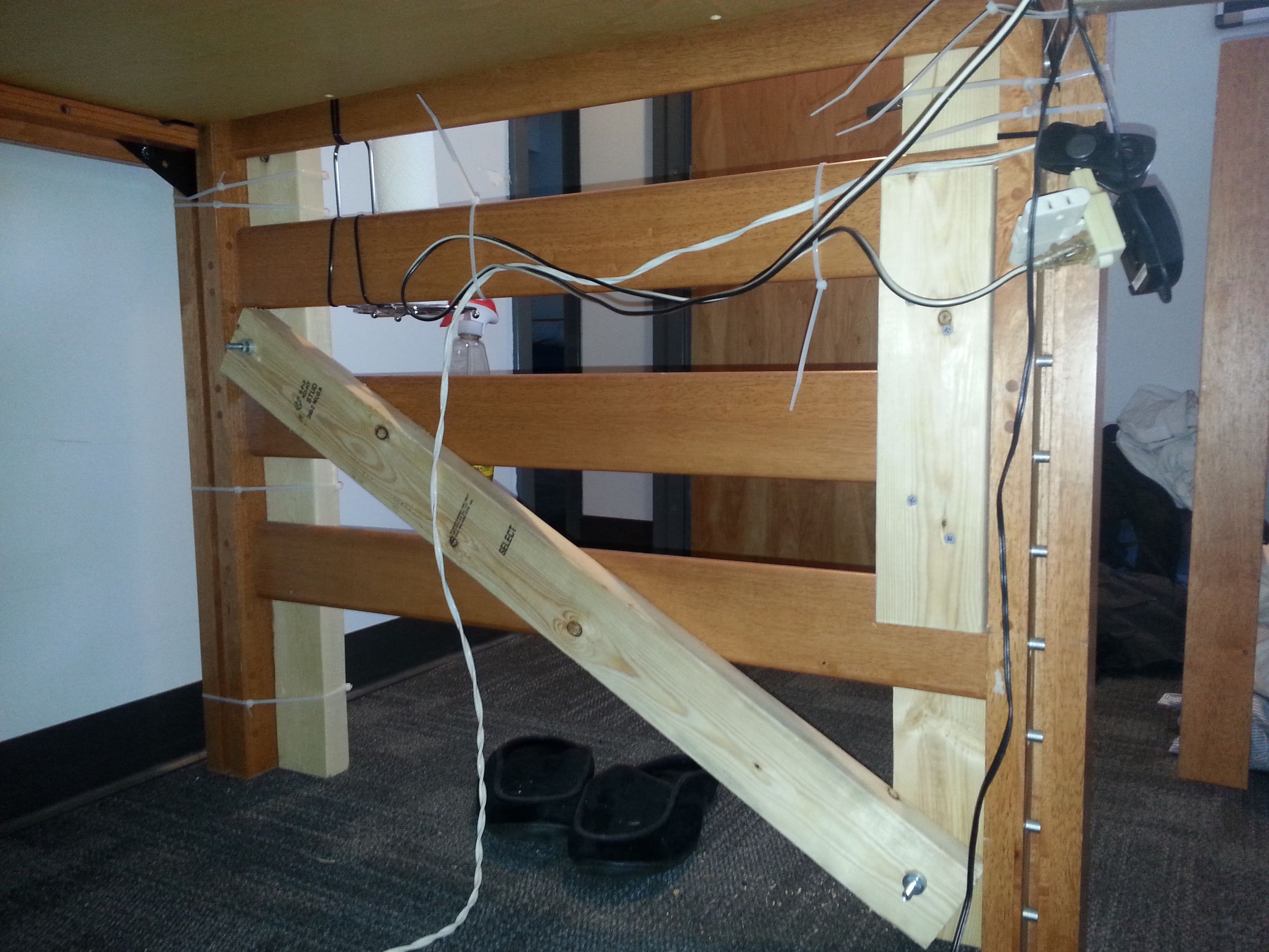 Boring Old College Dorm Room Bed - Becomes 4 Poster Bed Fit for a King ...