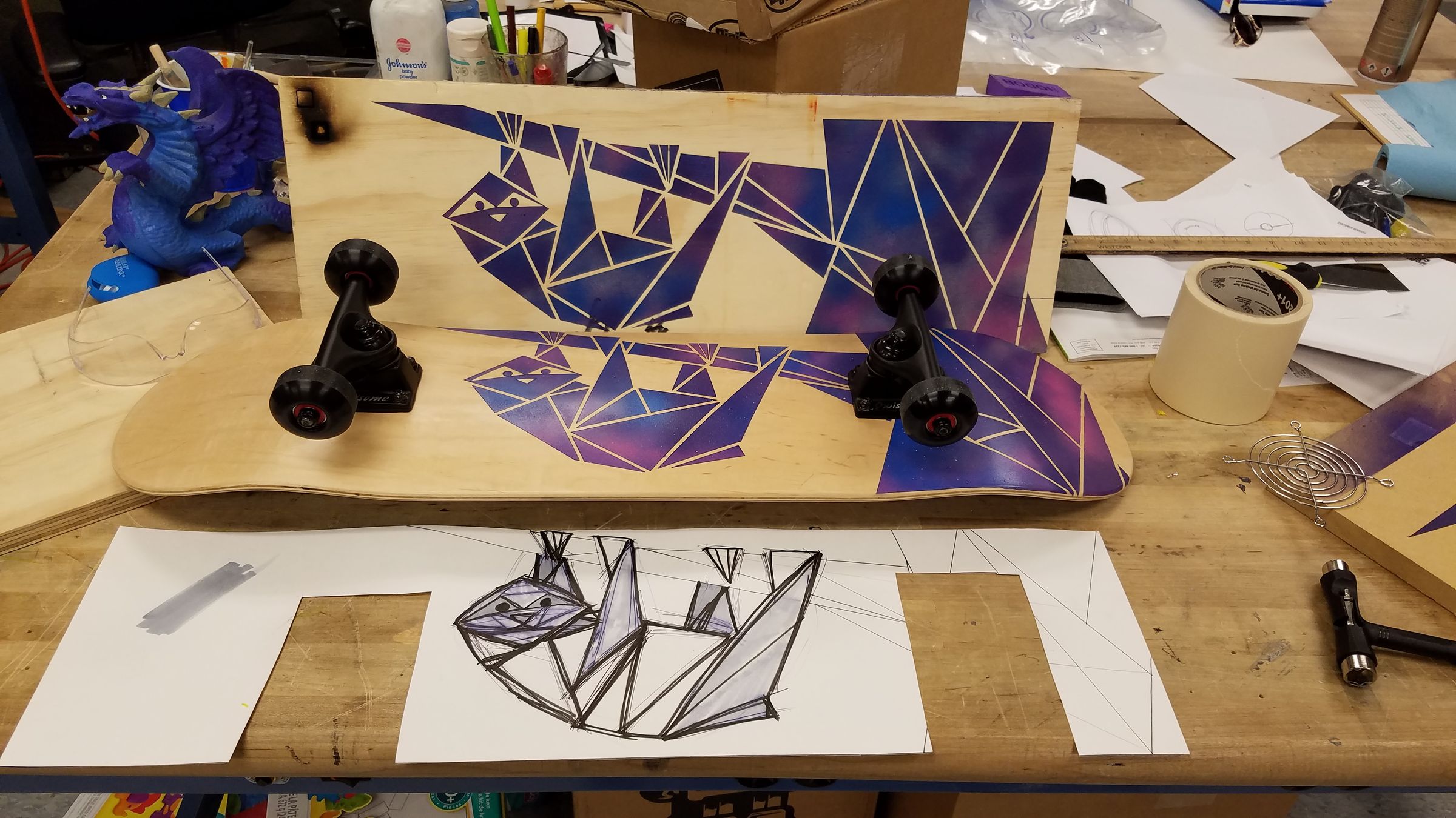 Galaxy Sloth Custom Skate Deck : 12 Steps (with Pictures) - Instructables