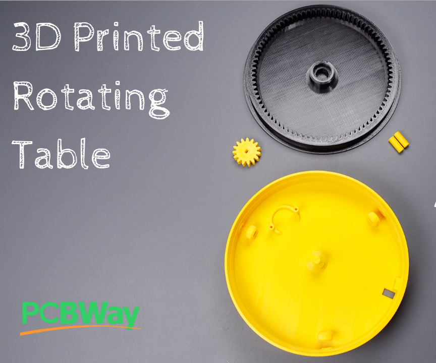 3d Printed Arduino Rotating Table With 28byj 48 Stepper 6 Steps With