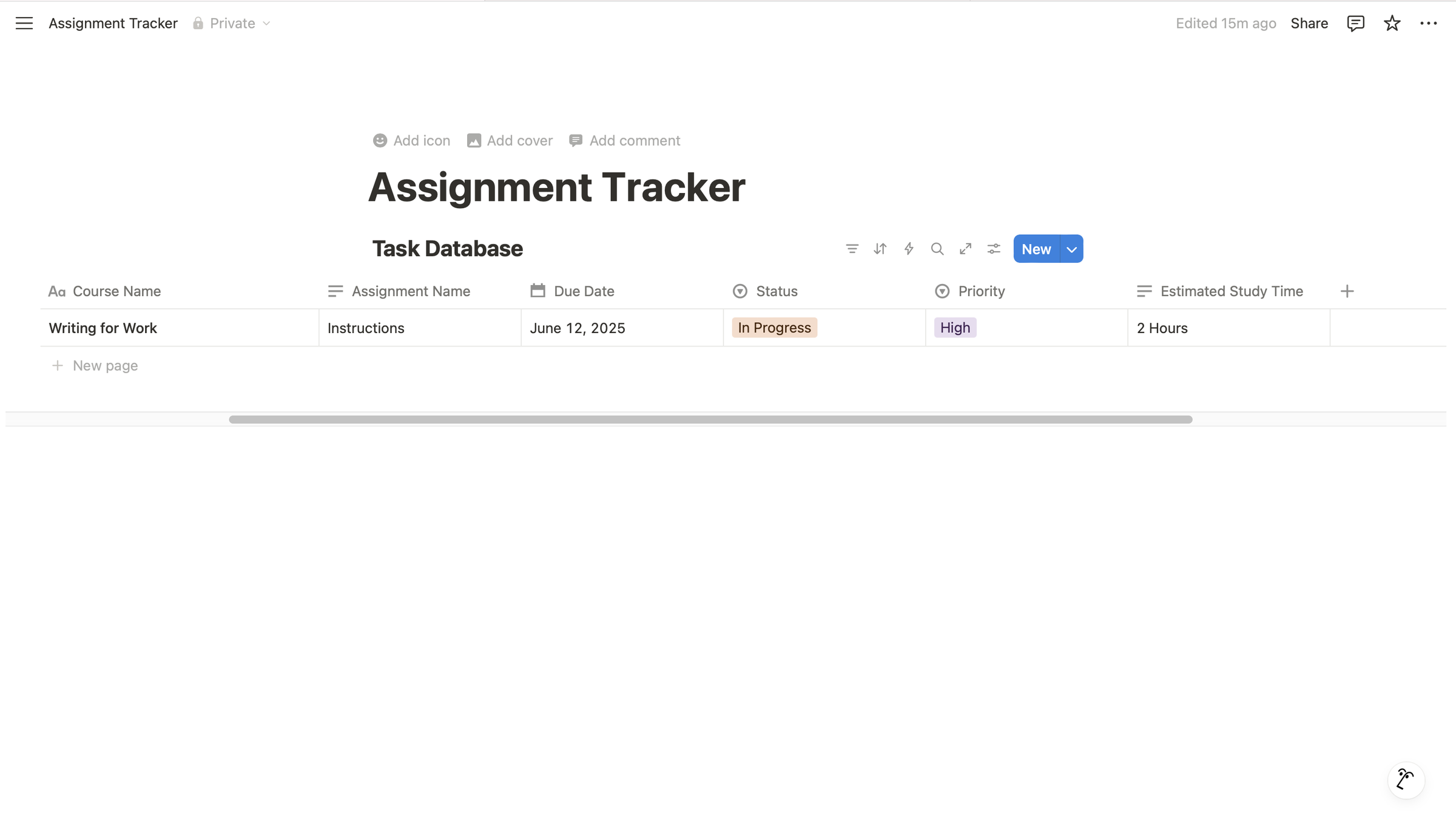 How to Set Up an Assignment Tracker in Notion for Success in School : 9 ...