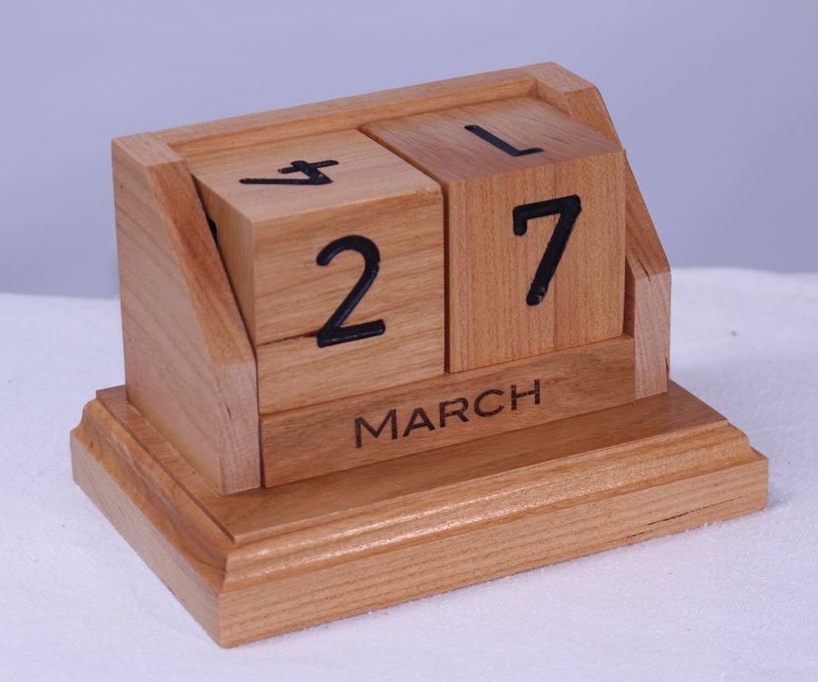 Perpetual Desk Calendar in Cherry : 6 Steps (with Pictures) - Instructables