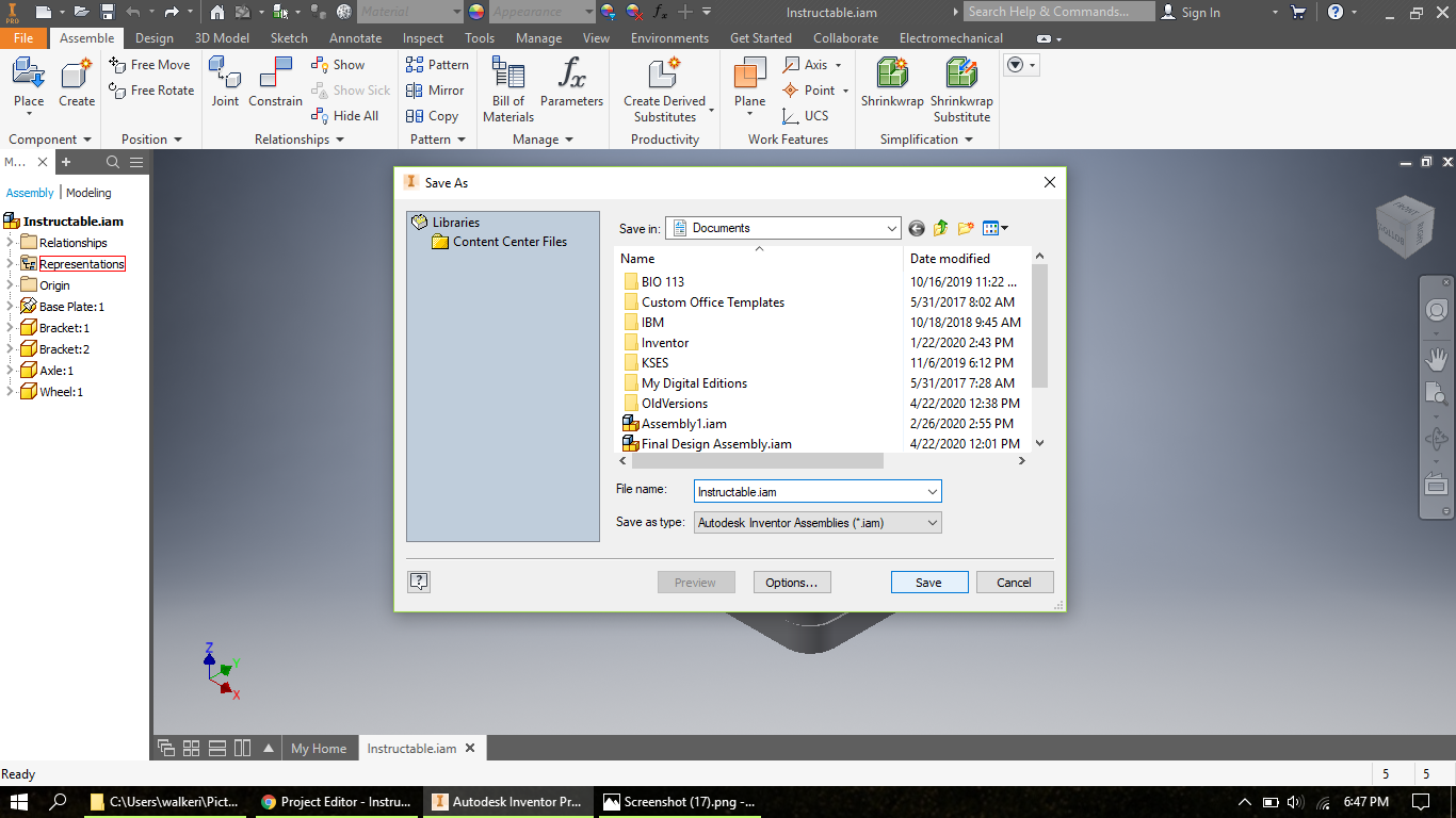 How to Create an Assembly in Inventor : 20 Steps - Instructables
