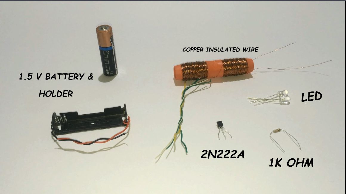 How to Make Wireless Electricity Transmission Circuit - DIY (Step by ...