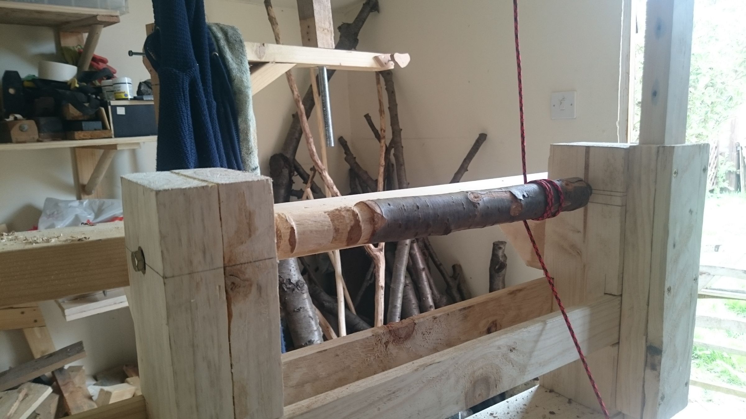 Portable Benchtop Spring Pole Lathe : 7 Steps (with Pictures ...