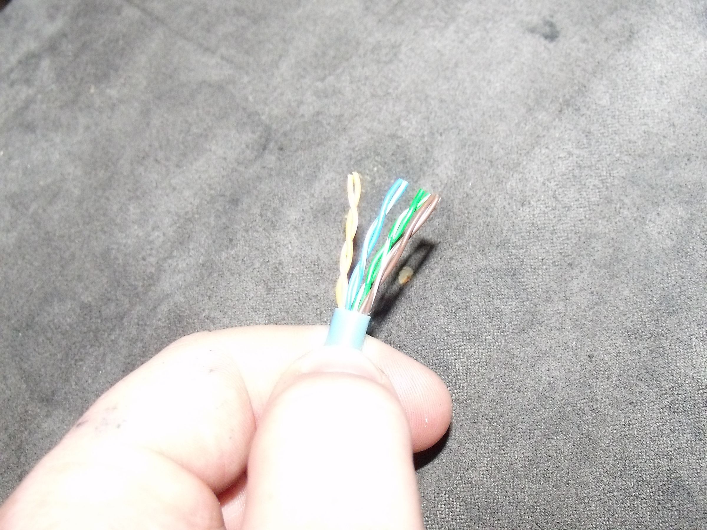How to Terminate CAT 5 Cable With an RJ-45 Connector : 7 Steps ...