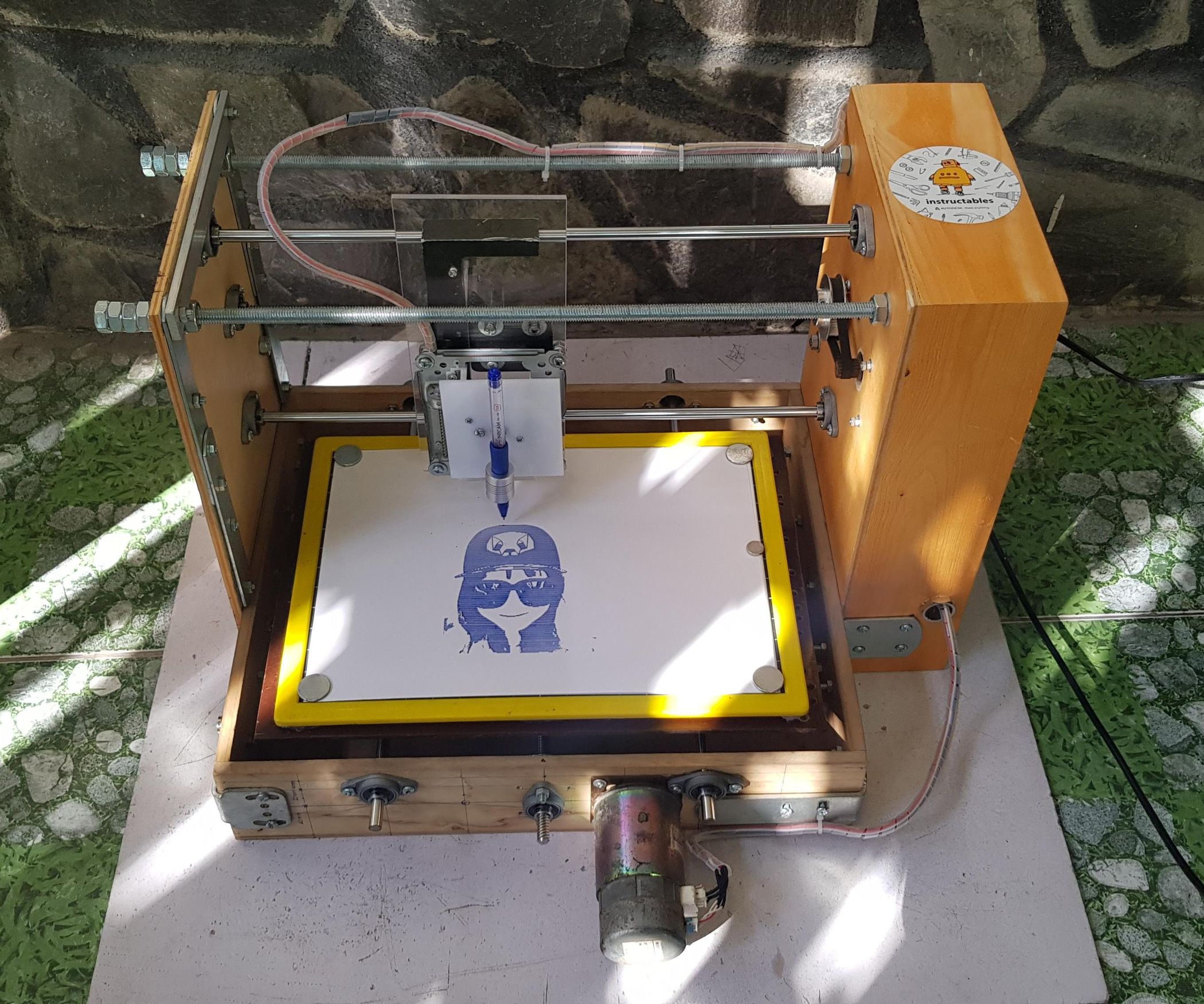 Homemade CNC Machine From DC Servo Motors and Wooden Wine Boxes : 10 ...