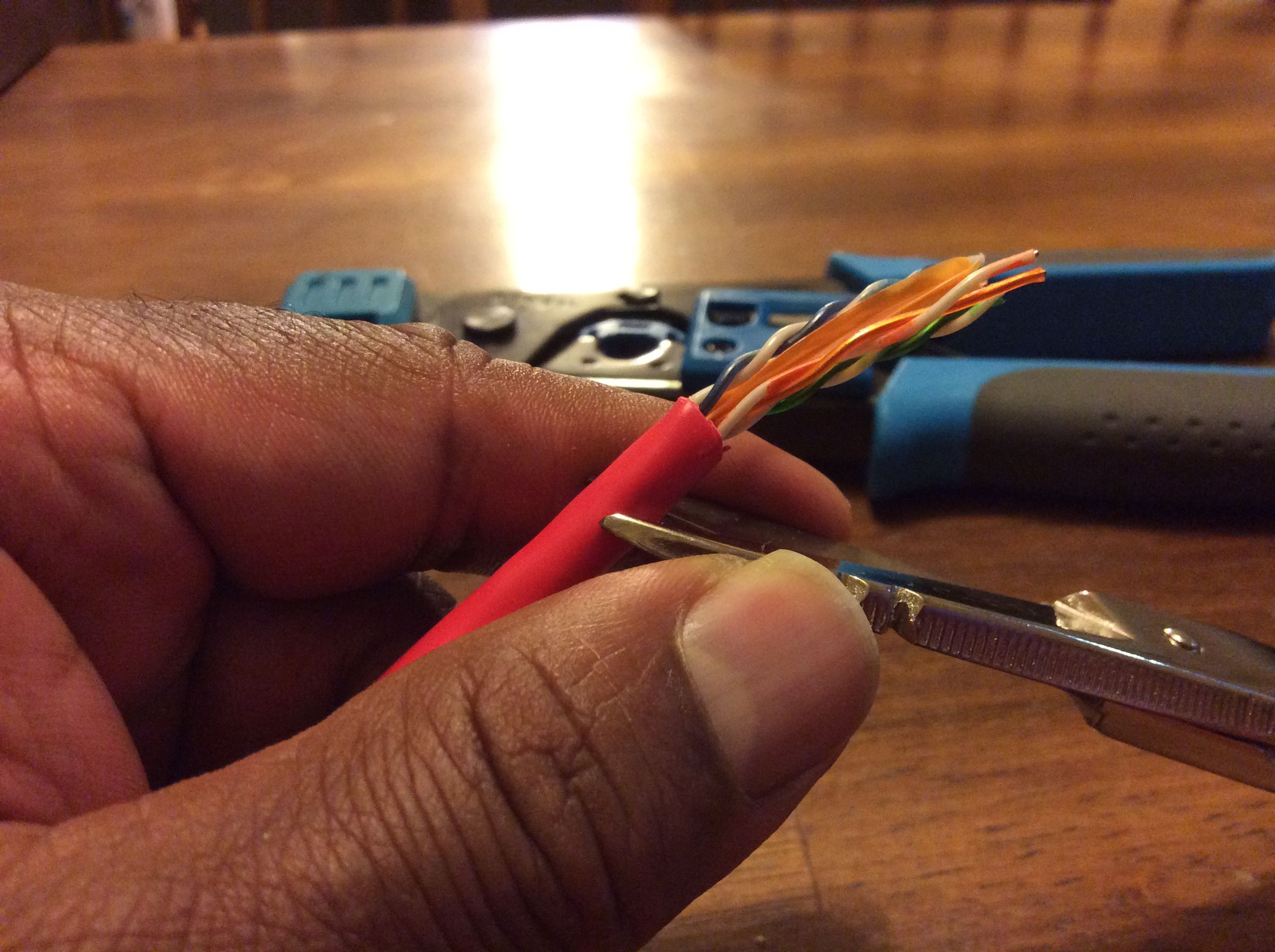 How to Terminate an Ethernet TIA 568B Cable, Cross-over Cable, and Roll ...