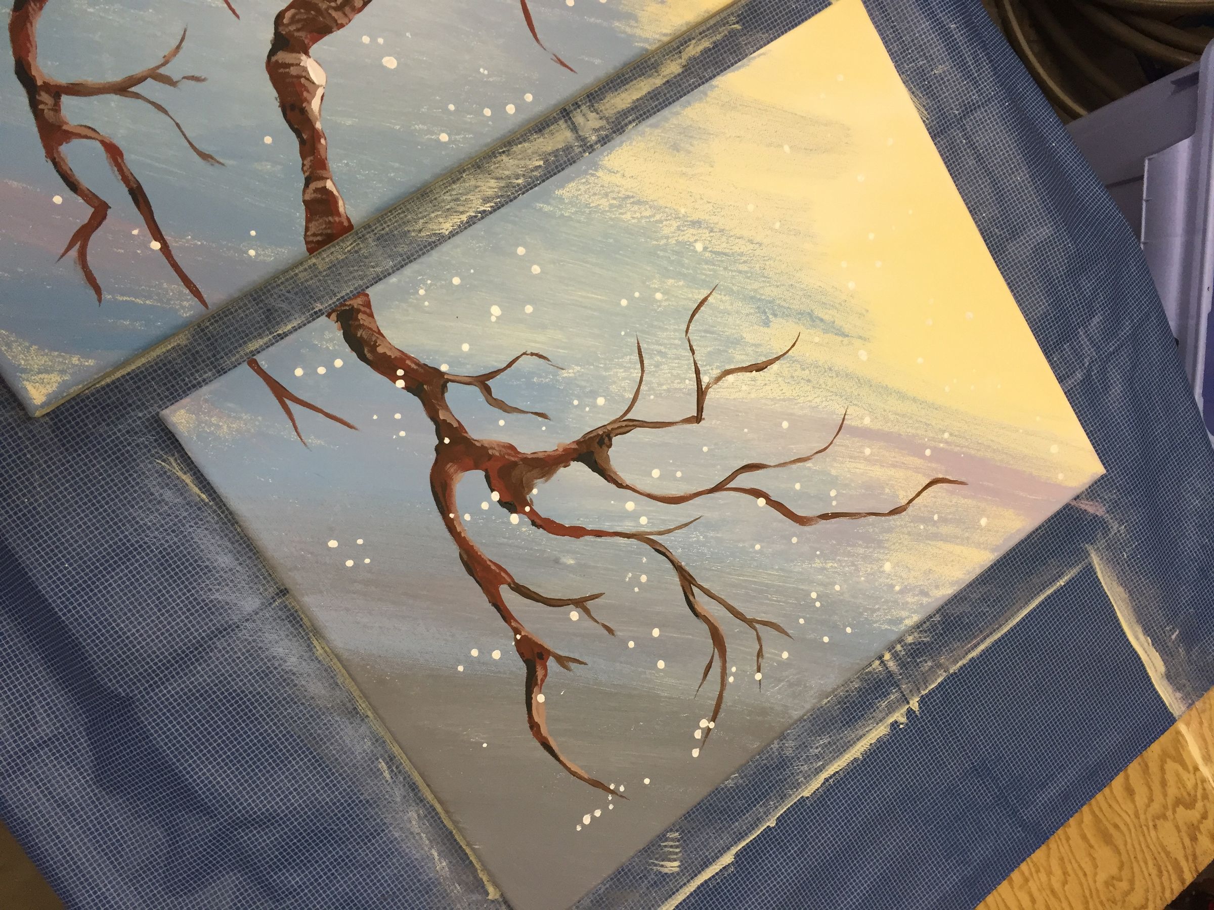 4 Piece Painting - a Walk Through the Seasons : 4 Steps (with Pictures ...