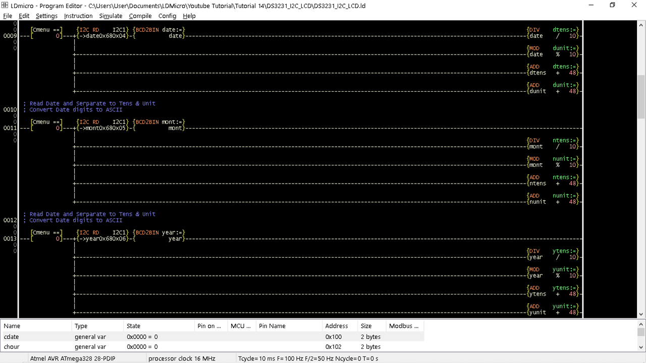 DS3231 REAL-TIME CLOCK WITH I2C LCD AND ARDUINO NANO : 5 Steps ...