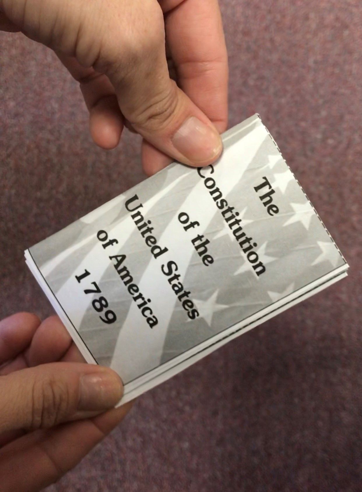 TINY Pocket Sized Book of the Constitution of the United States of ...