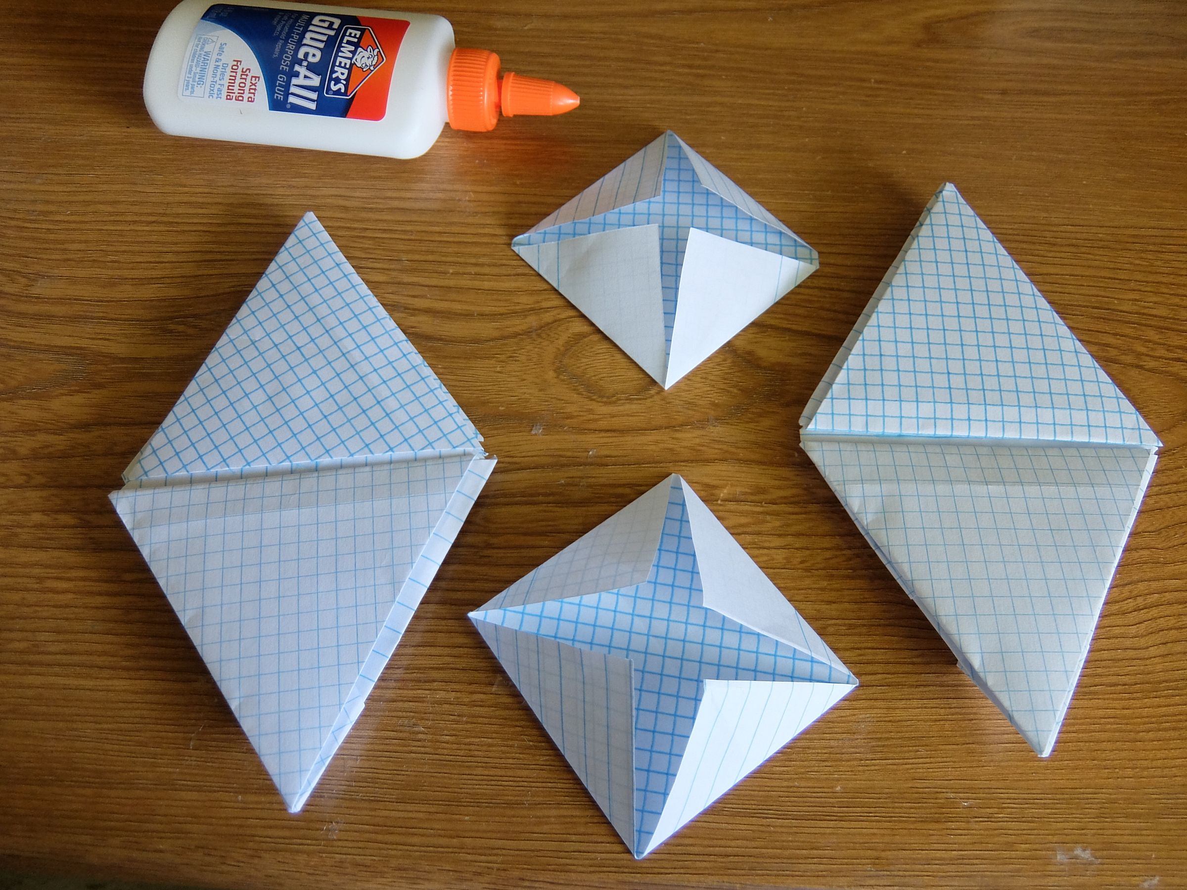 Octahedron Model DYI Using Graphing Papers : 6 Steps (with Pictures ...
