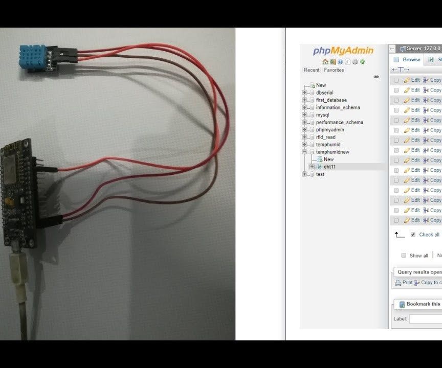 How To Send Dht11 Data To Mysql Server Using Nodemcu 6 Steps Instructables 1127