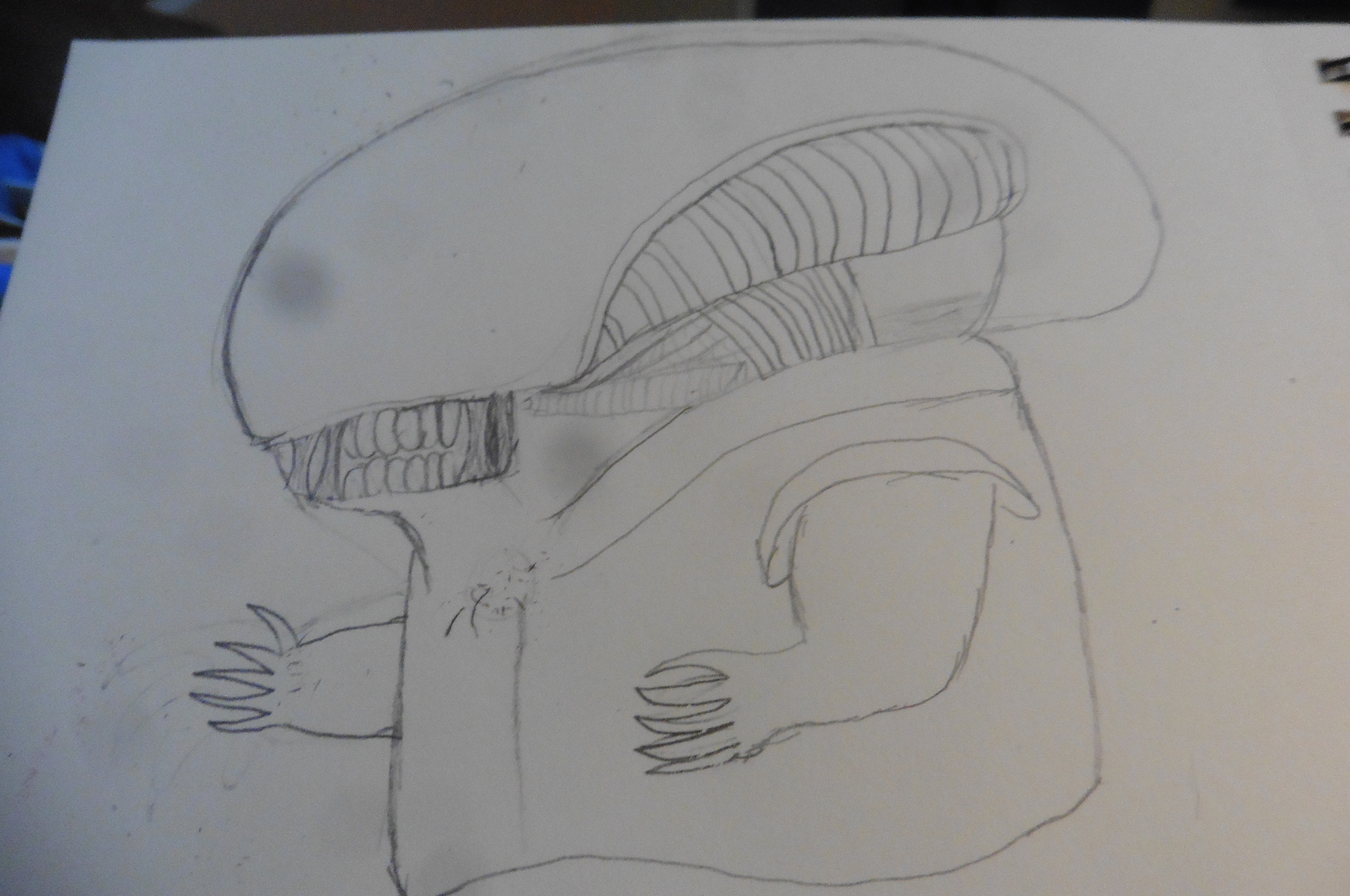 Drawing a Fat Xenomorph : 6 Steps - Instructables