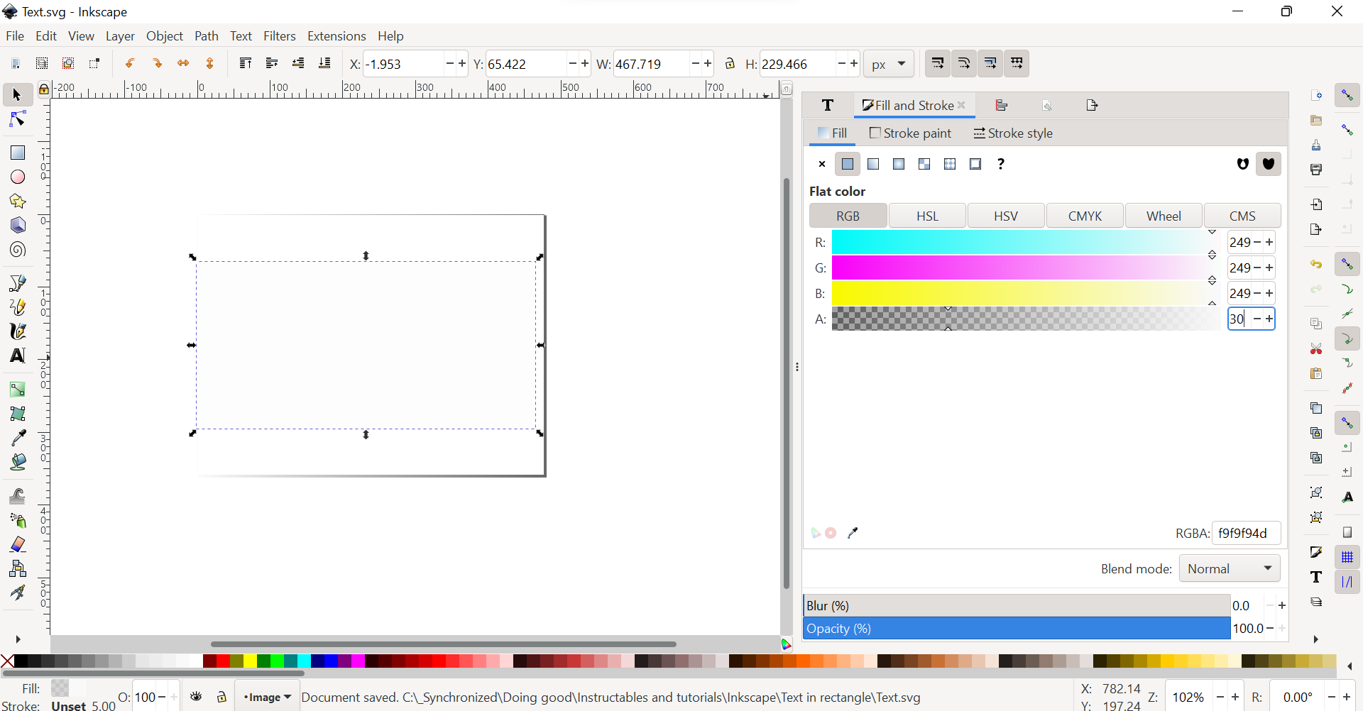 Inkscape: How to Center a Text in a Rectangle ? (~ 8 Skills) : 5 Steps ...