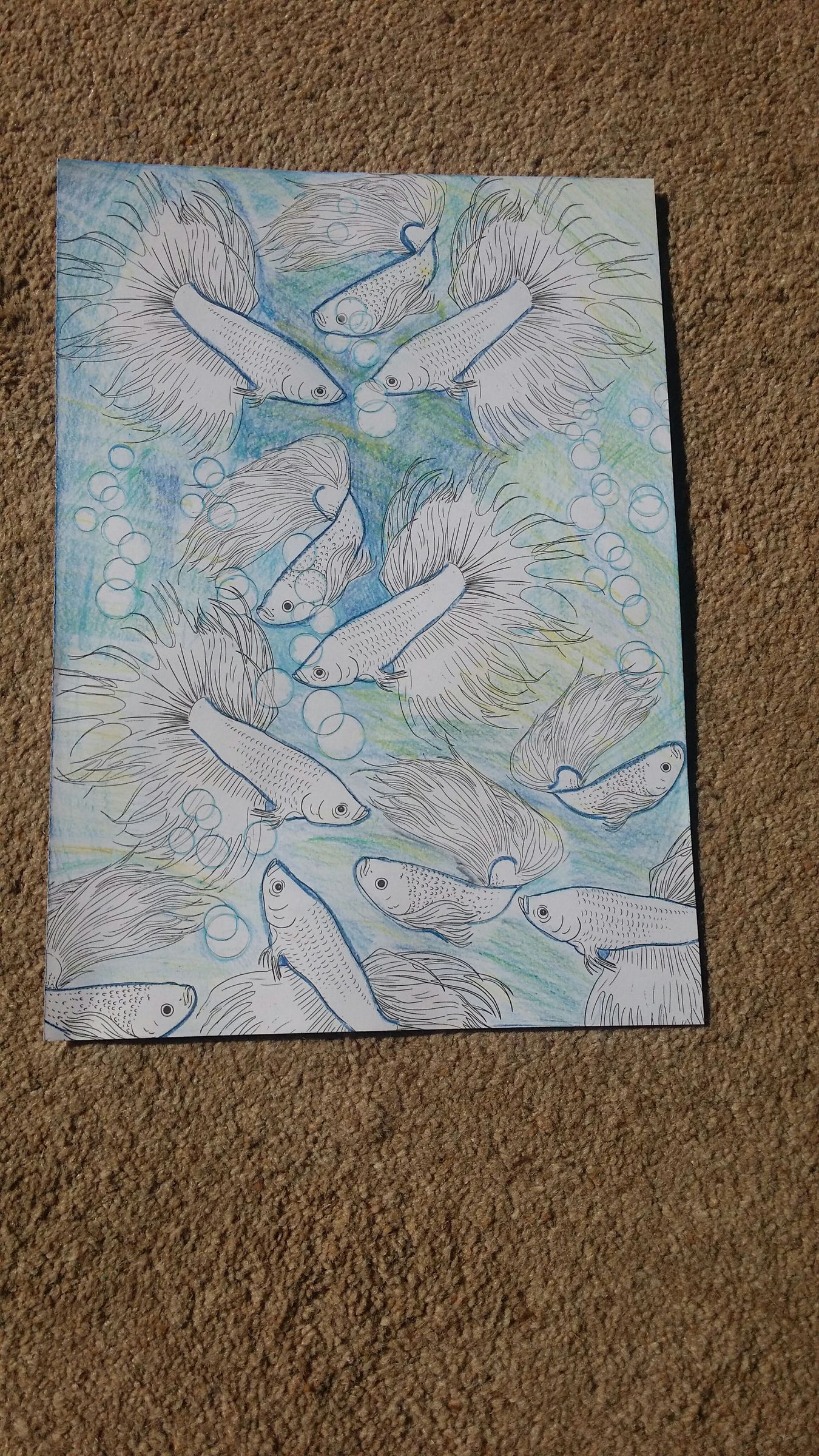 Creating a Water Background With Coloured Pencils : 11 Steps ...