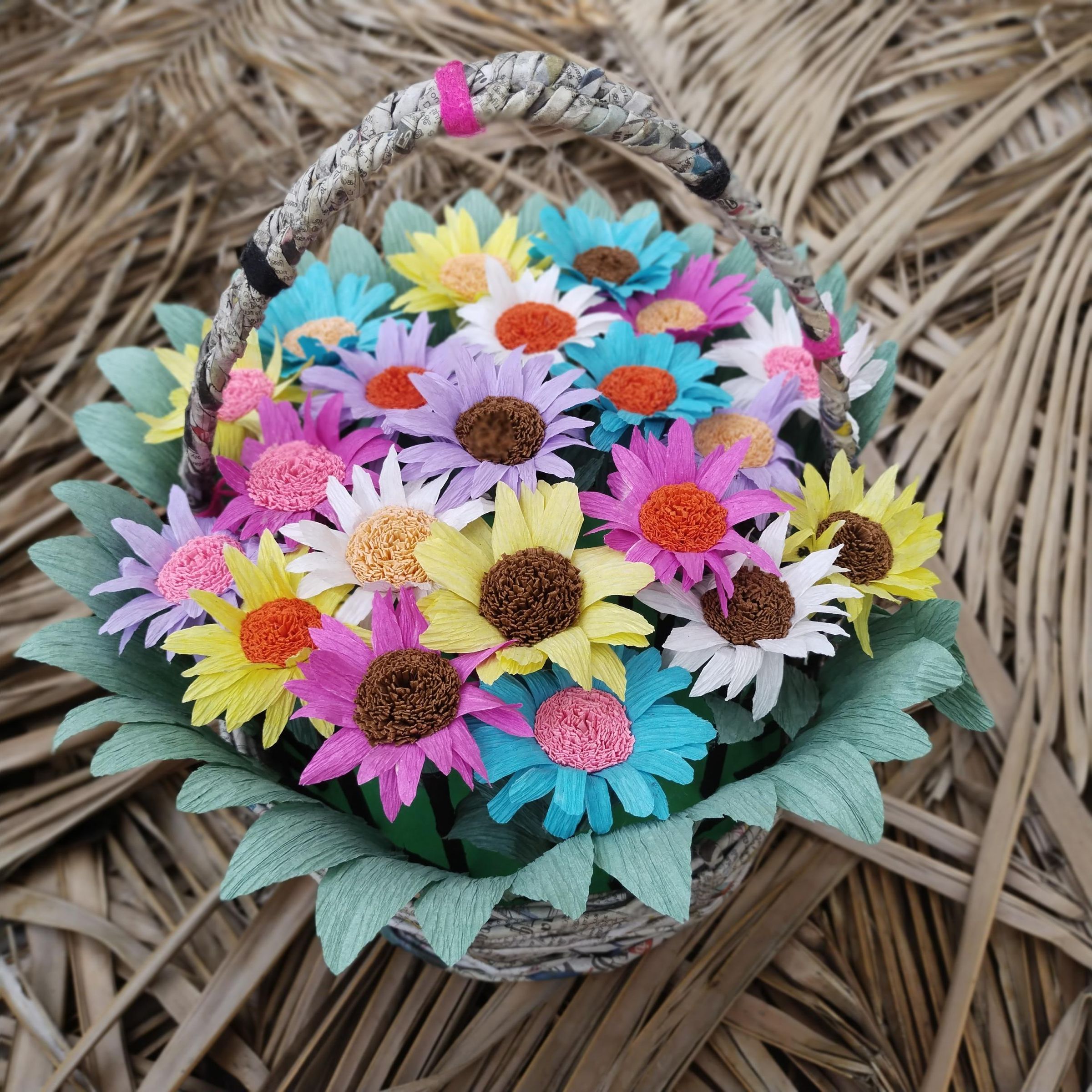 BASKET BOUQUET OF PAPER FLOWERS : 22 Steps (with Pictures) - Instructables