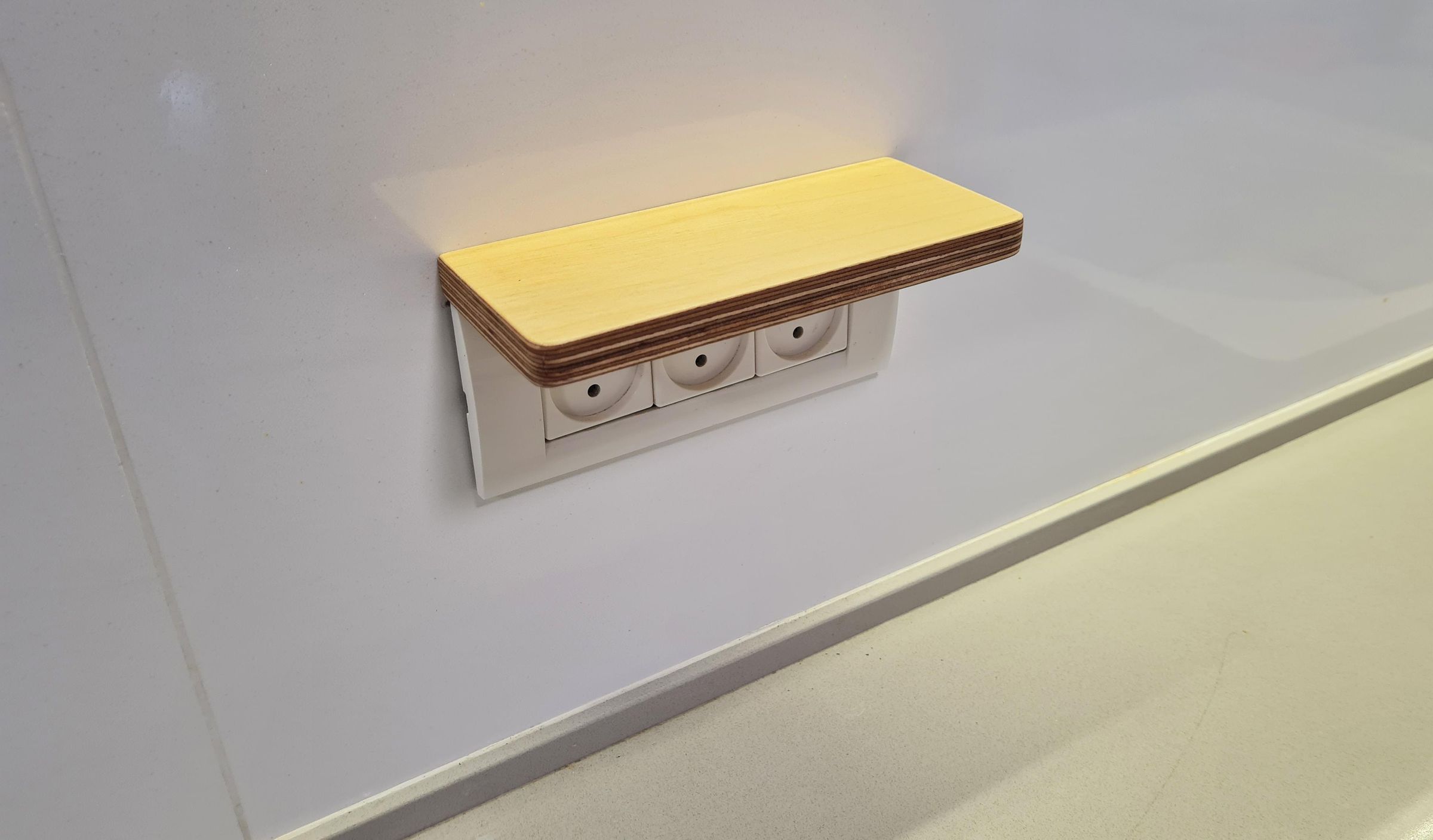 Small Wooden Floating Shelf HACK - NO Drilling NO Glue | Google Nest ...