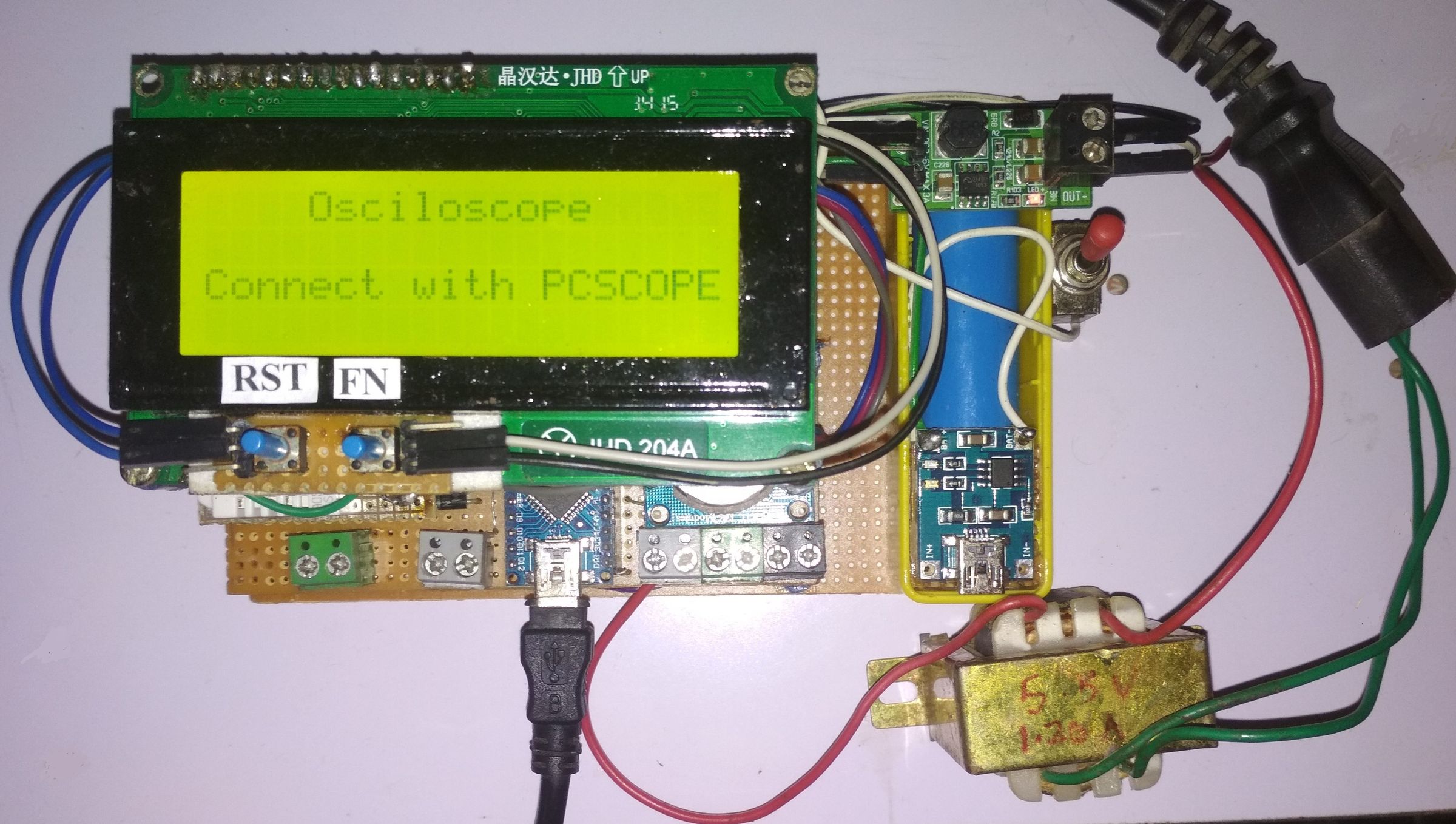 Oscilloscope,Frequency Counter and Component Tester Using Arduino : 24 ...