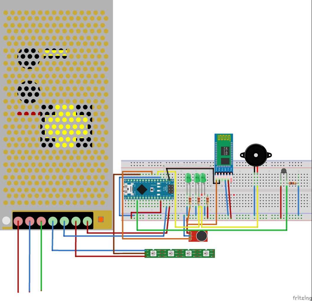 Ws2812b Controlled In Bluetooth With An Arduino Nano 5 Steps Instructables