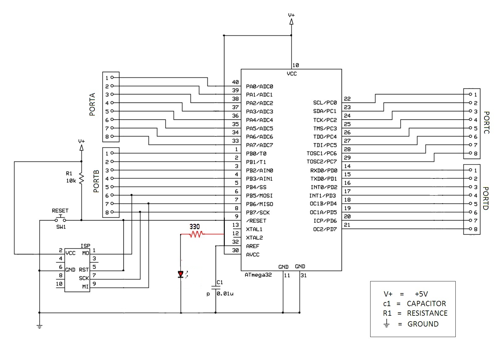Atmega32 Mini Development Board Hand Made : 3 Steps - Instructables