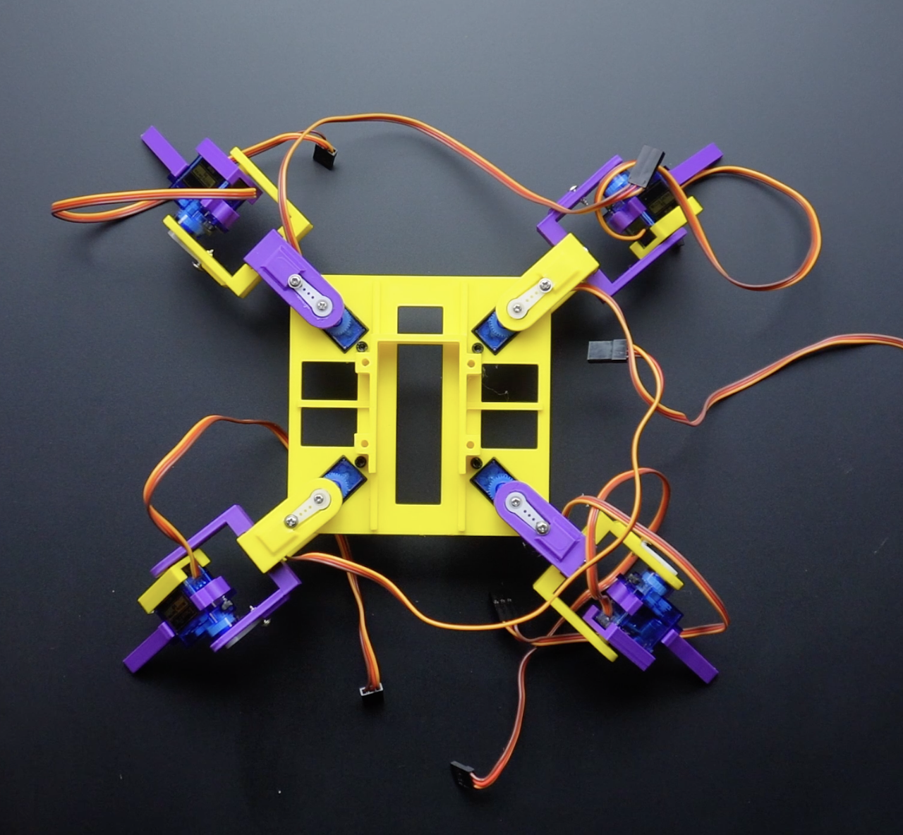 4-Legged Spider Robot With 3D Printed Parts (8 Servo Motors and an ...