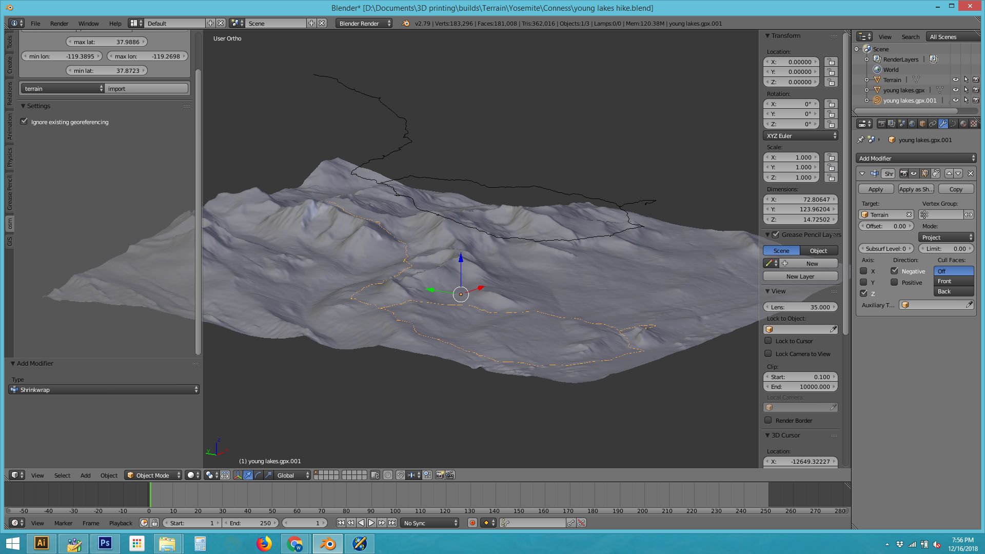 Make a 3d Print of Your Hike From a GPS Track : 9 Steps - Instructables