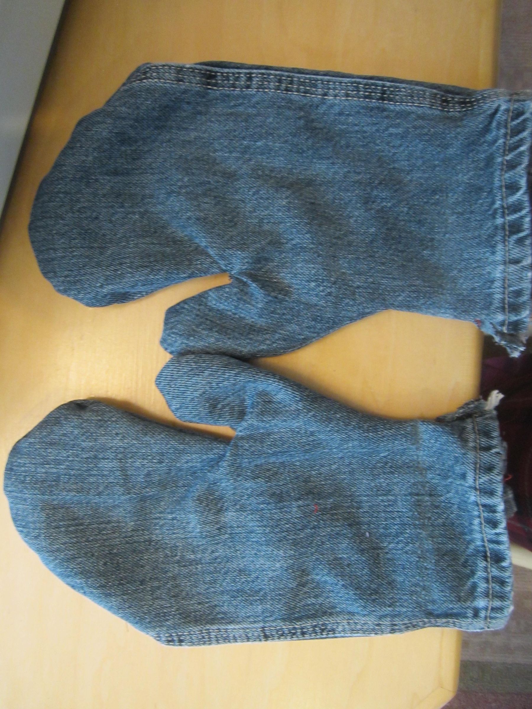 Mittens, Recycled Flannel and Denim, Feel the Warm! : 4 Steps (with ...