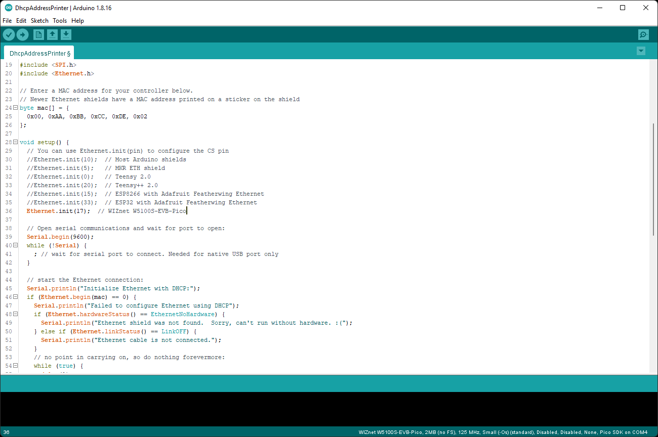 Arduino Raspberry Pi Pico/RP2040 Ethernet : W5100S-EVB-Pico : 8 Steps ...