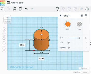 Wobble Coin Using Tinkercad for 3D Printing : 10 Steps (with Pictures ...