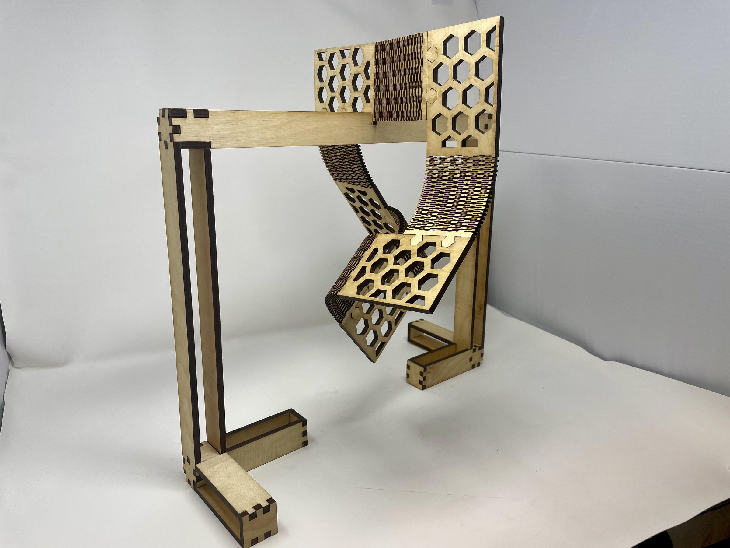 Laser Cut Living Hinge and 3d Tenon Joint Kinetic Sculpture : 3 Steps ...