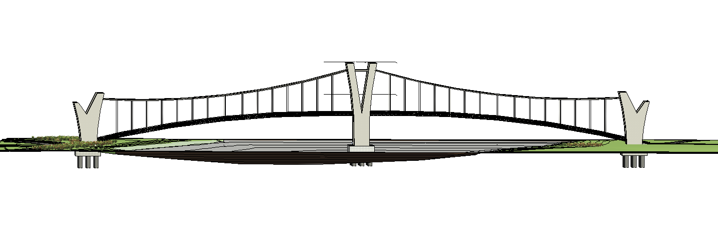 The Victory Bridge (Suspension Pedestrian Bridge Made in Revit) : 8 ...