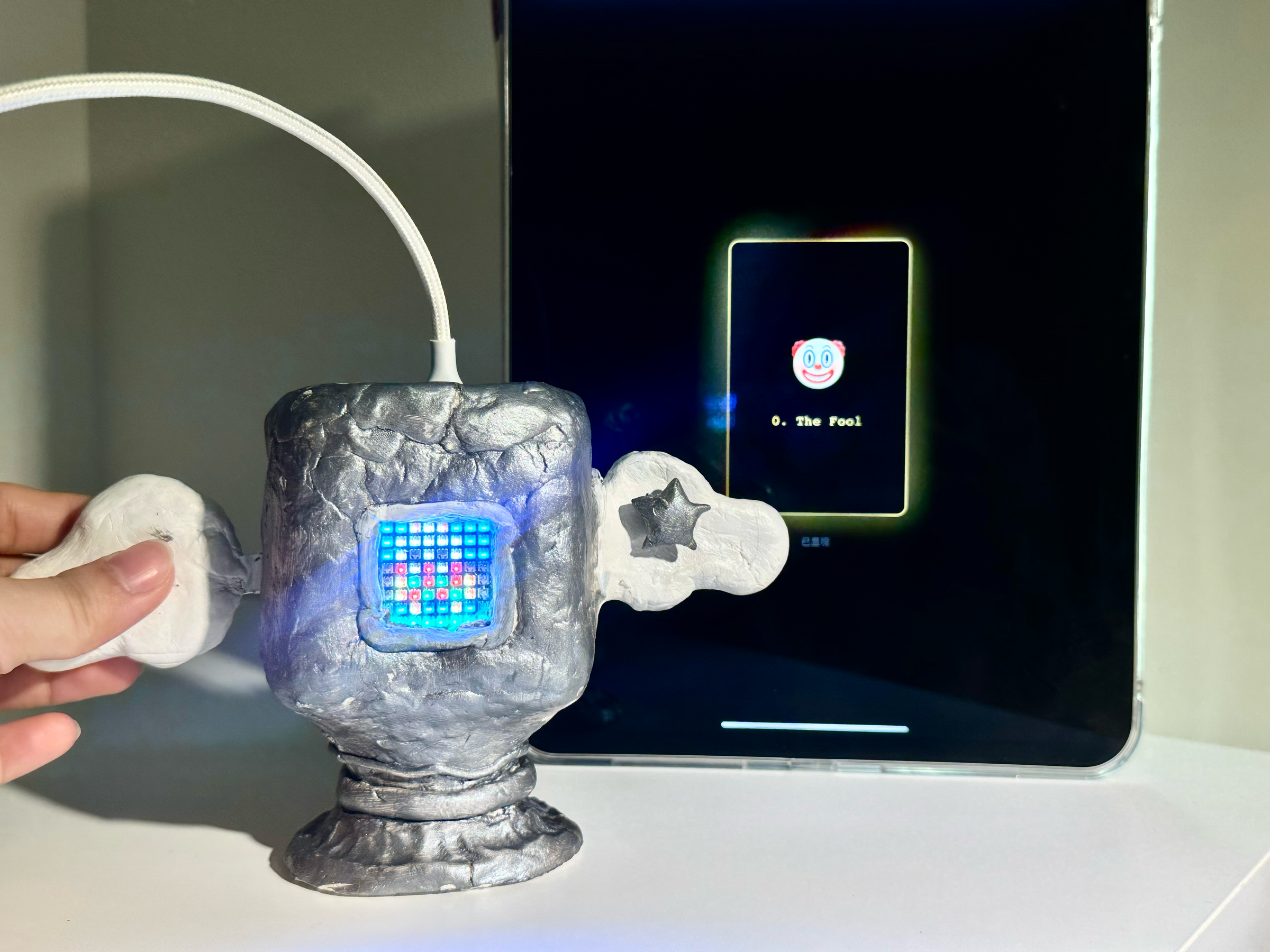 Hand-Sculpted Digital Totem: ARCANA Capsule (ESP32 + Clay + 3D Print ...