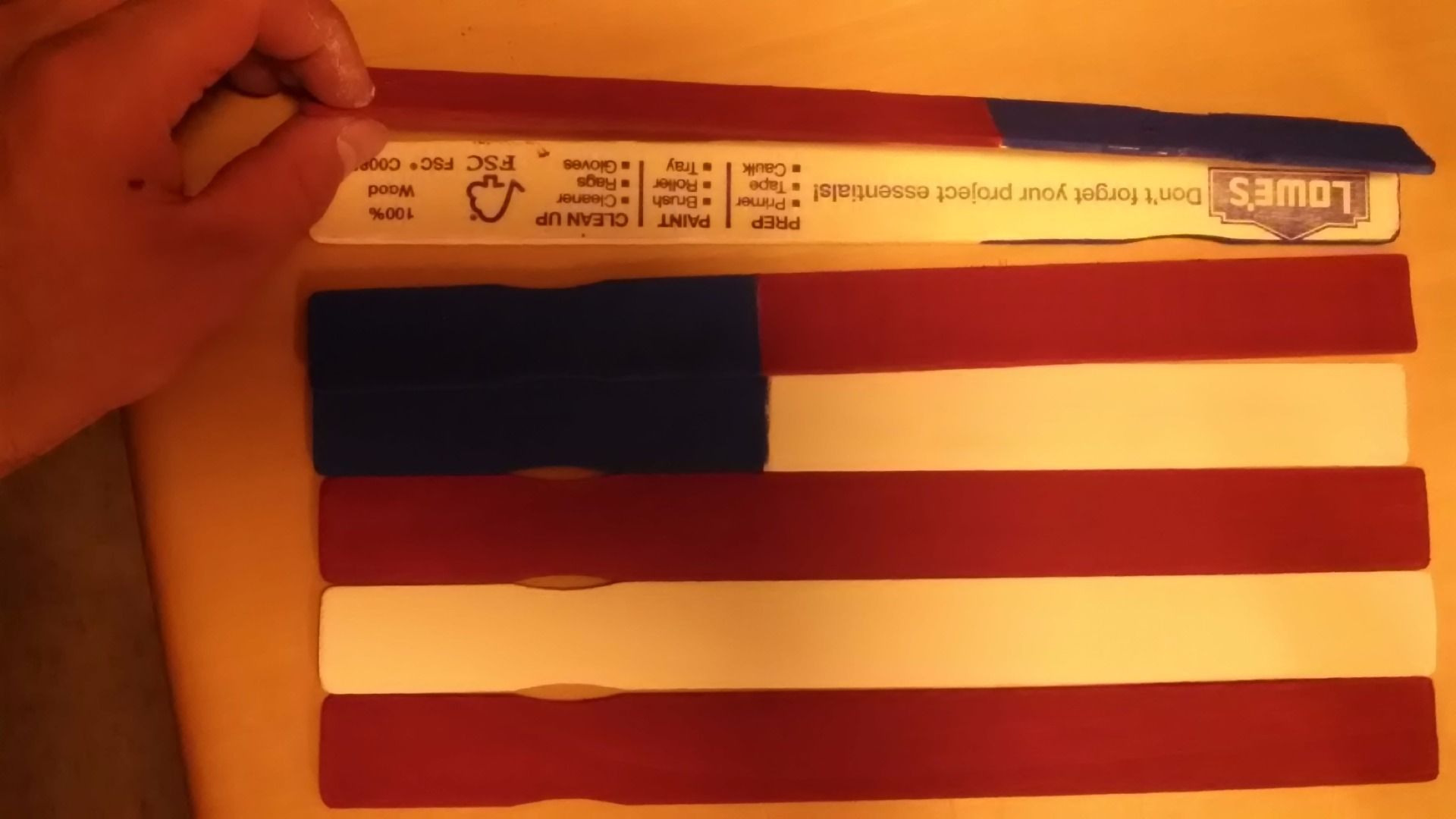 Make an American Flag Out of Paint Sticks : 5 Steps - Instructables