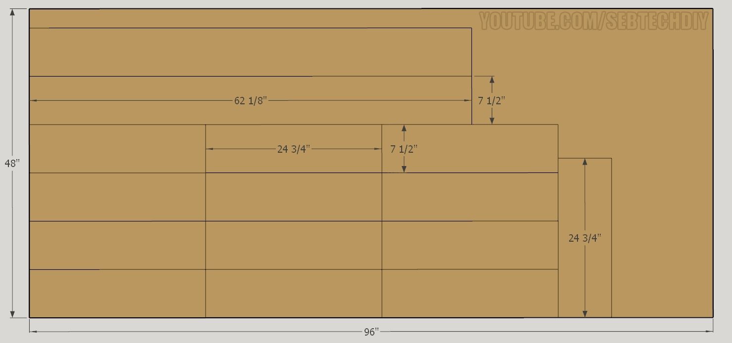 DIY Build - One Sheet Plywood - 48 Bins Organizer : 7 Steps (with ...