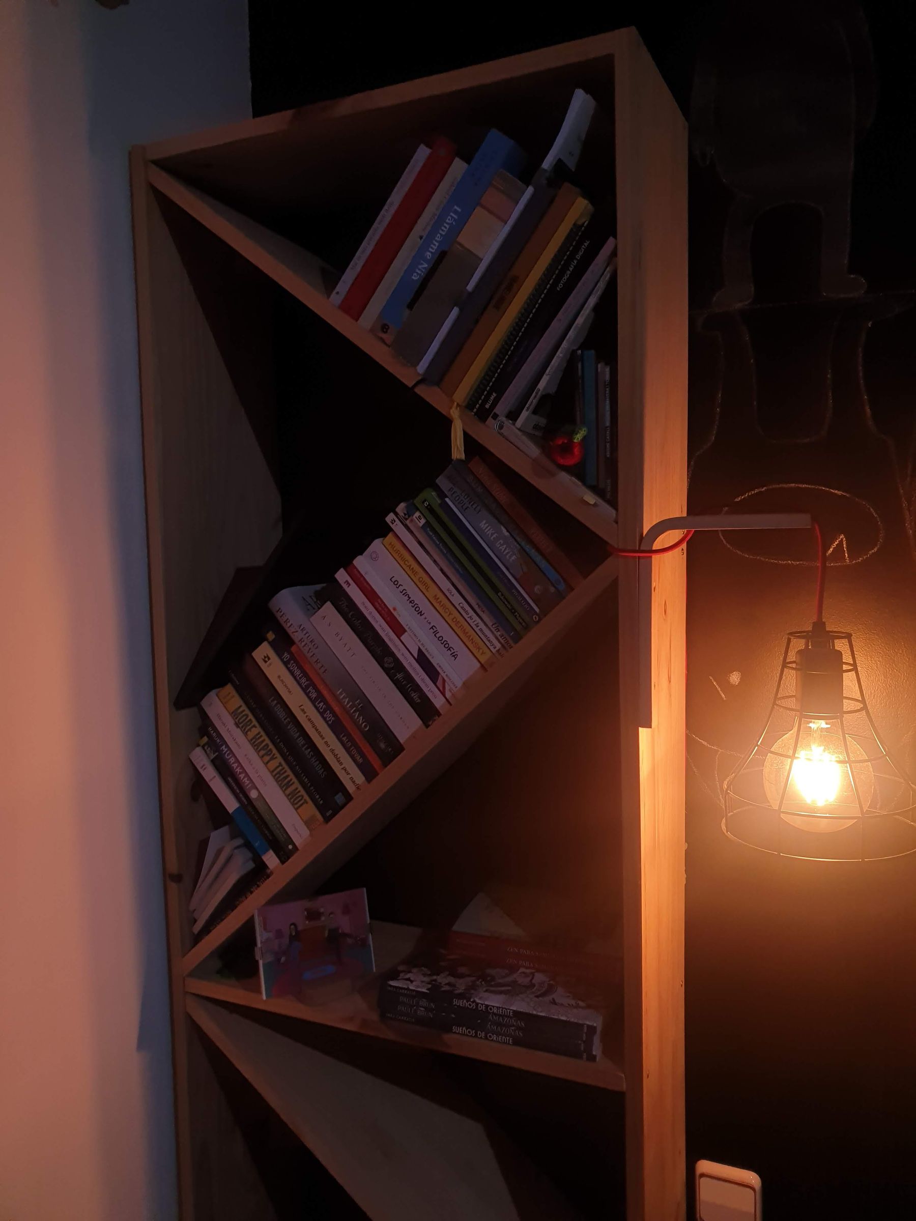 Diagonal Wood Bookshelf : 5 Steps - Instructables