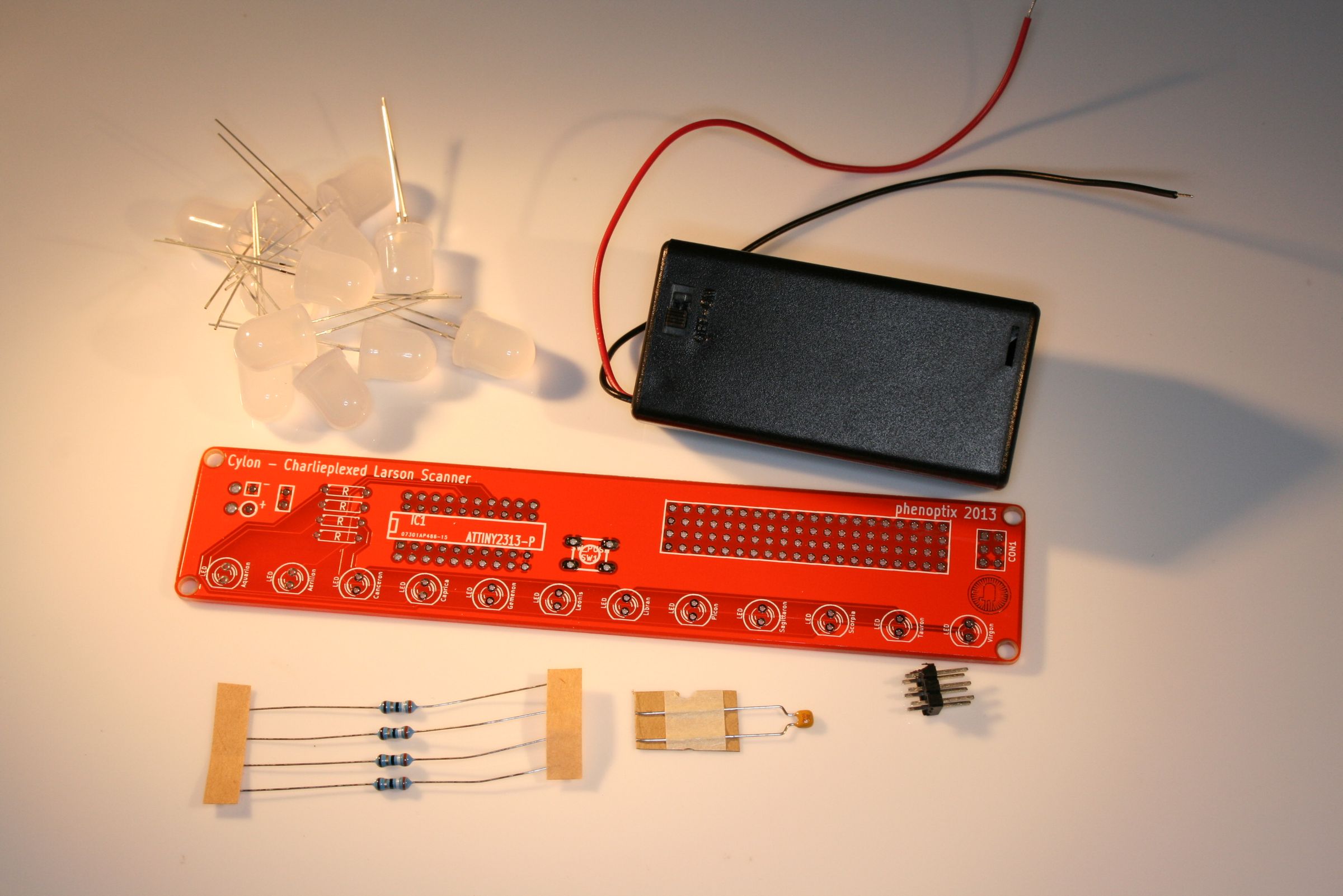 The Cylon - Larson Scanner Kit - With Charlieplexing! : 9 Steps (with Pictures) - Instructables