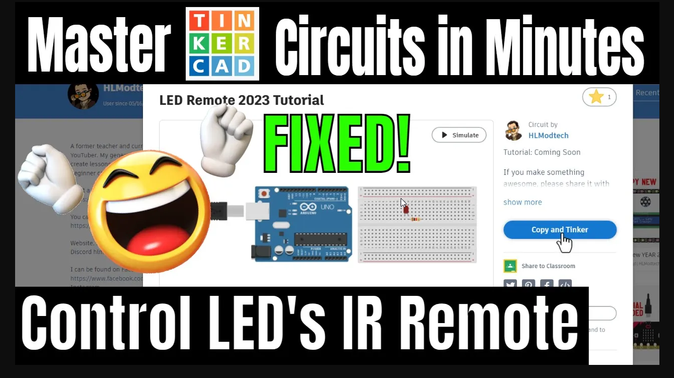 Control LED's With a Remote in Tinkercad - Instructables