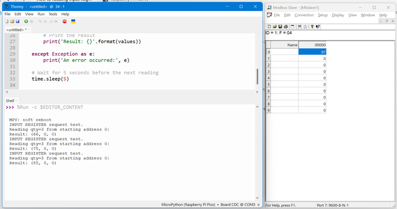 How To Read Input Register Values Of Modbus Slave Device In Raspberry Pi Pico W With Ttl To