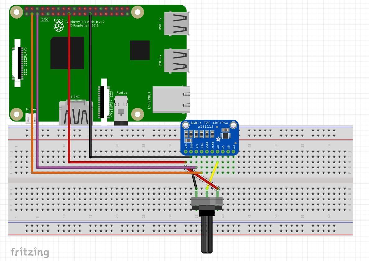 DIY Raspberry Pi Volume Control Knob Using an ADS1115 ADC : 6 Steps ...