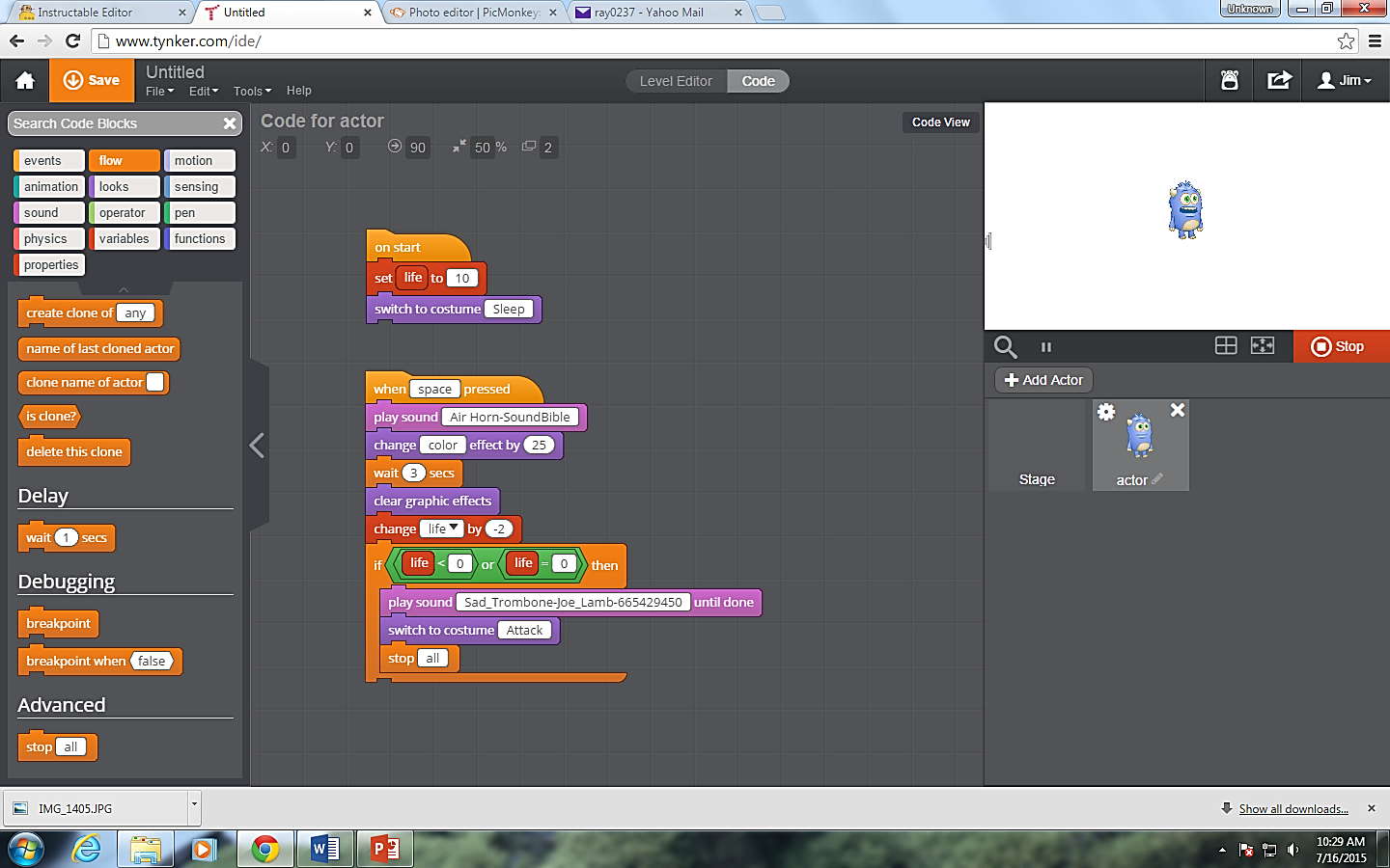 Operation Game Using Tynker : 13 Steps - Instructables