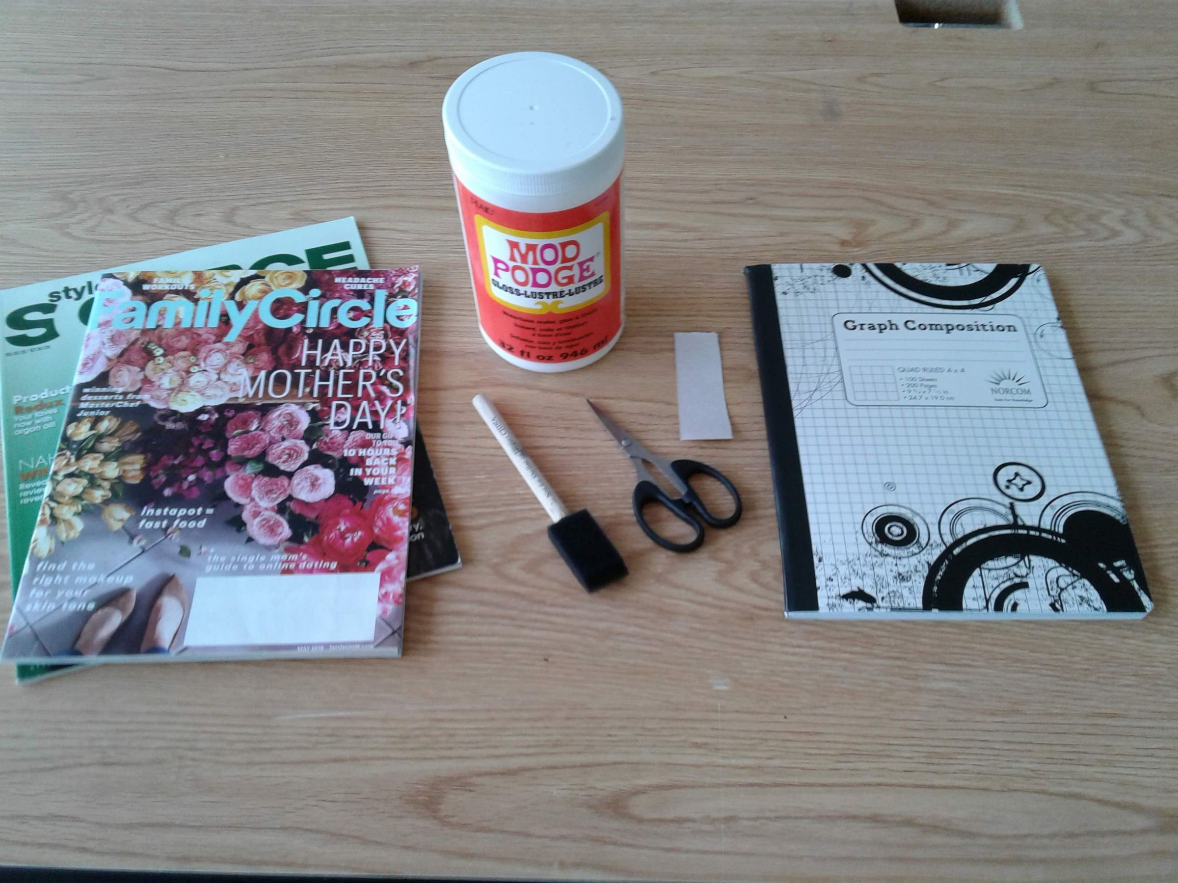 Decoupage Decorated Composition Book : 7 Steps (with Pictures ...