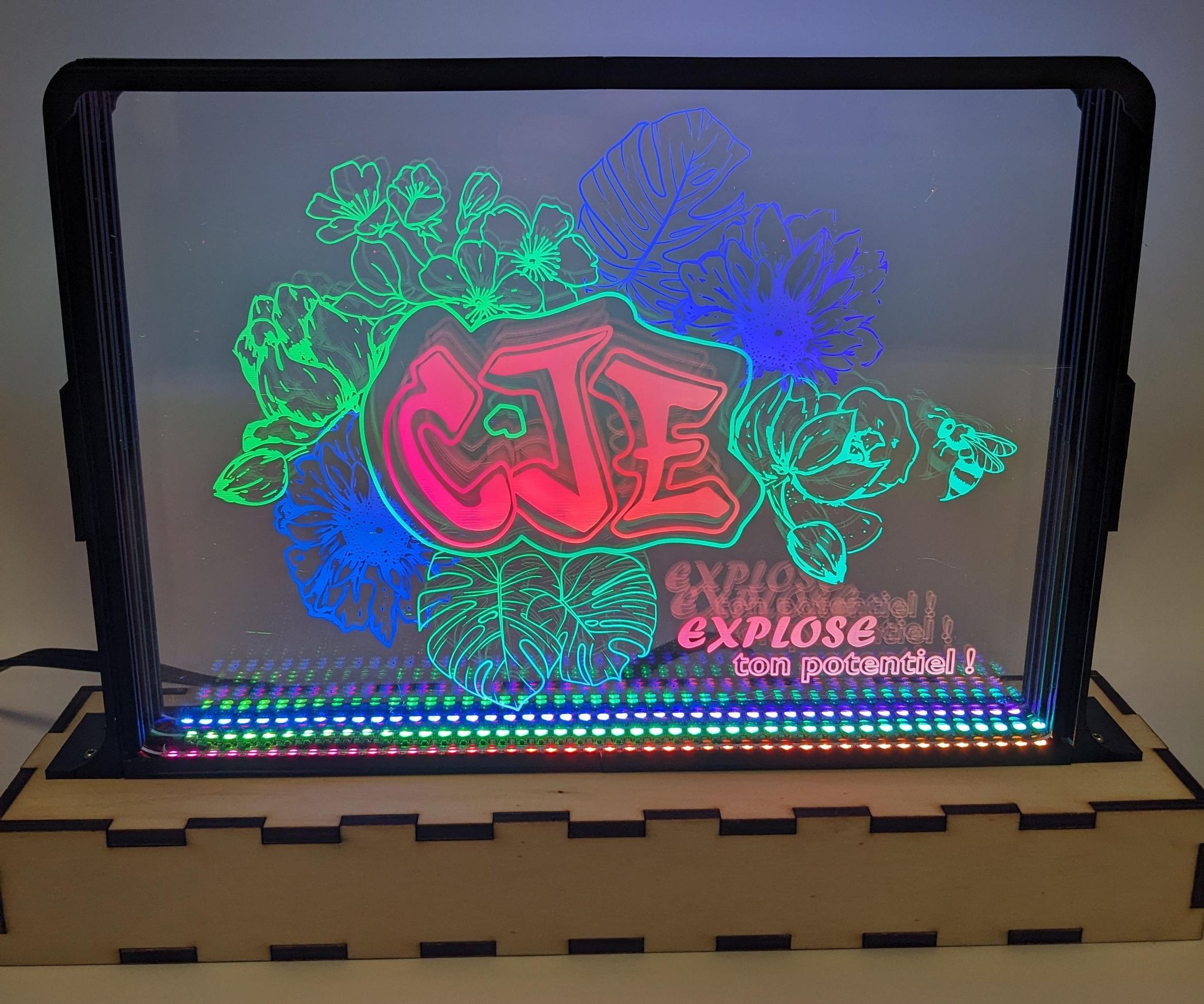 Rainbow Acrylic Led Lamp (remix) : 6 Steps - Instructables