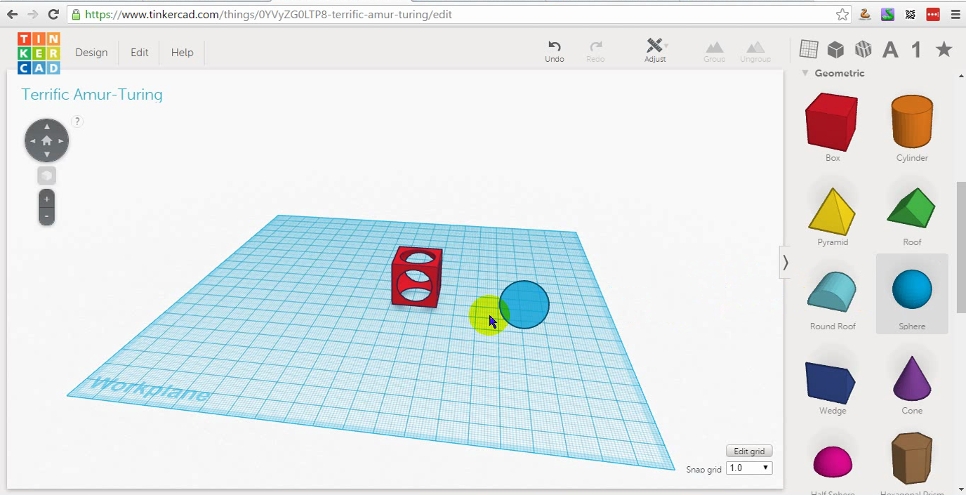 Sphere Trapped in a Cube Modeled With TINKERCAD : 7 Steps - Instructables