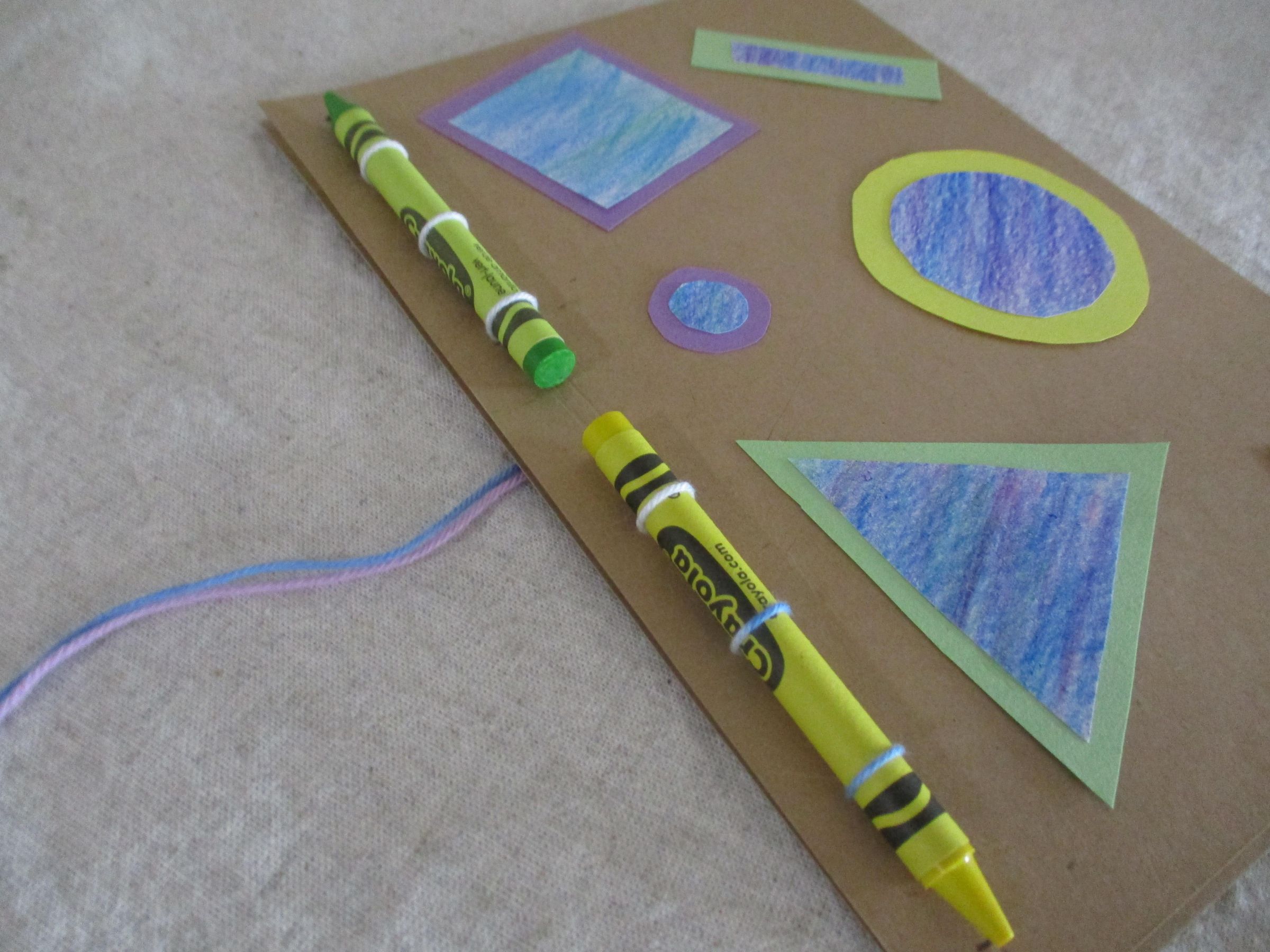 "Colors and Shapes" Journal With Crayon Stick Binding : 8 Steps (with ...