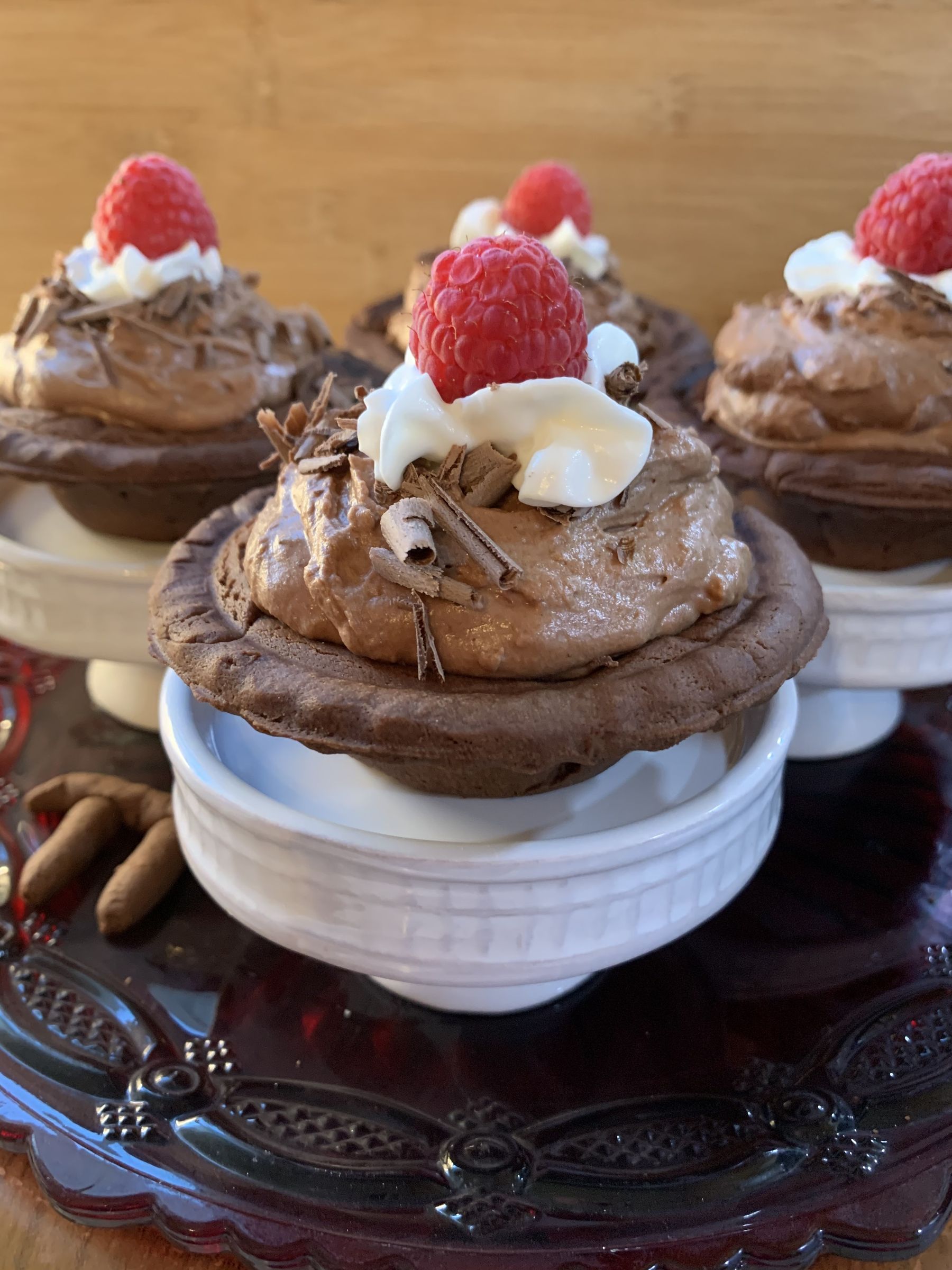 Raspberry Chocolate Mousse Mini Pies : 21 Steps (with Pictures ...