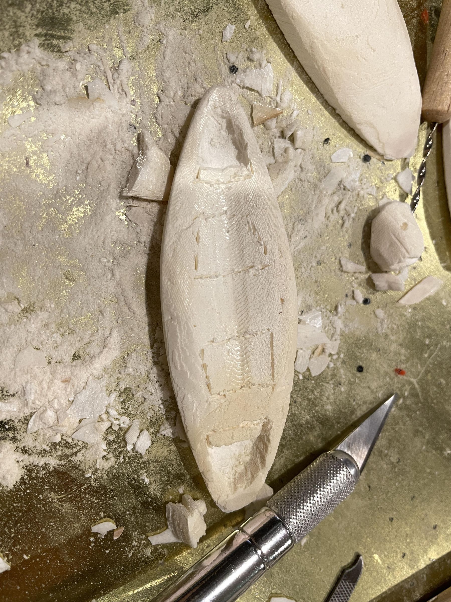 Fisherman Sculpture Out of Cuttlefish Bone/Cuttlebone : 4 Steps (with ...