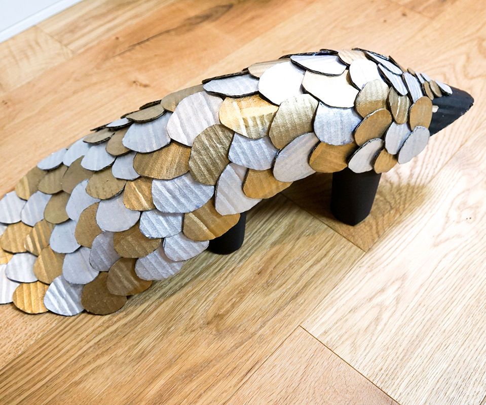 DIY Cardboard Pangolin | Sculpt an Armoured Animal With Recycled Card ...