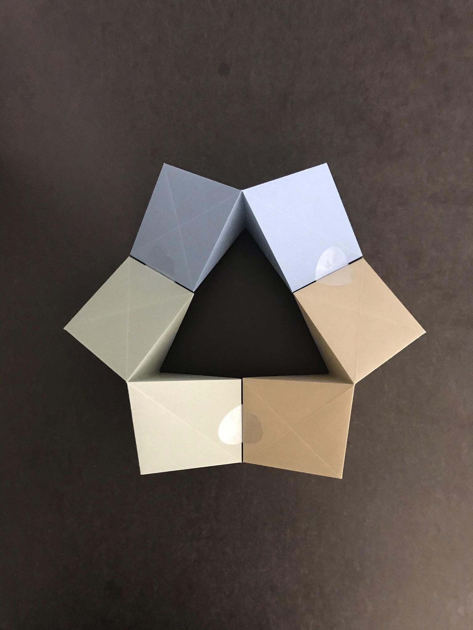 DIN A4 Double Rhombic Pyramid (with Integrated Hinge) : 3 Steps (with ...
