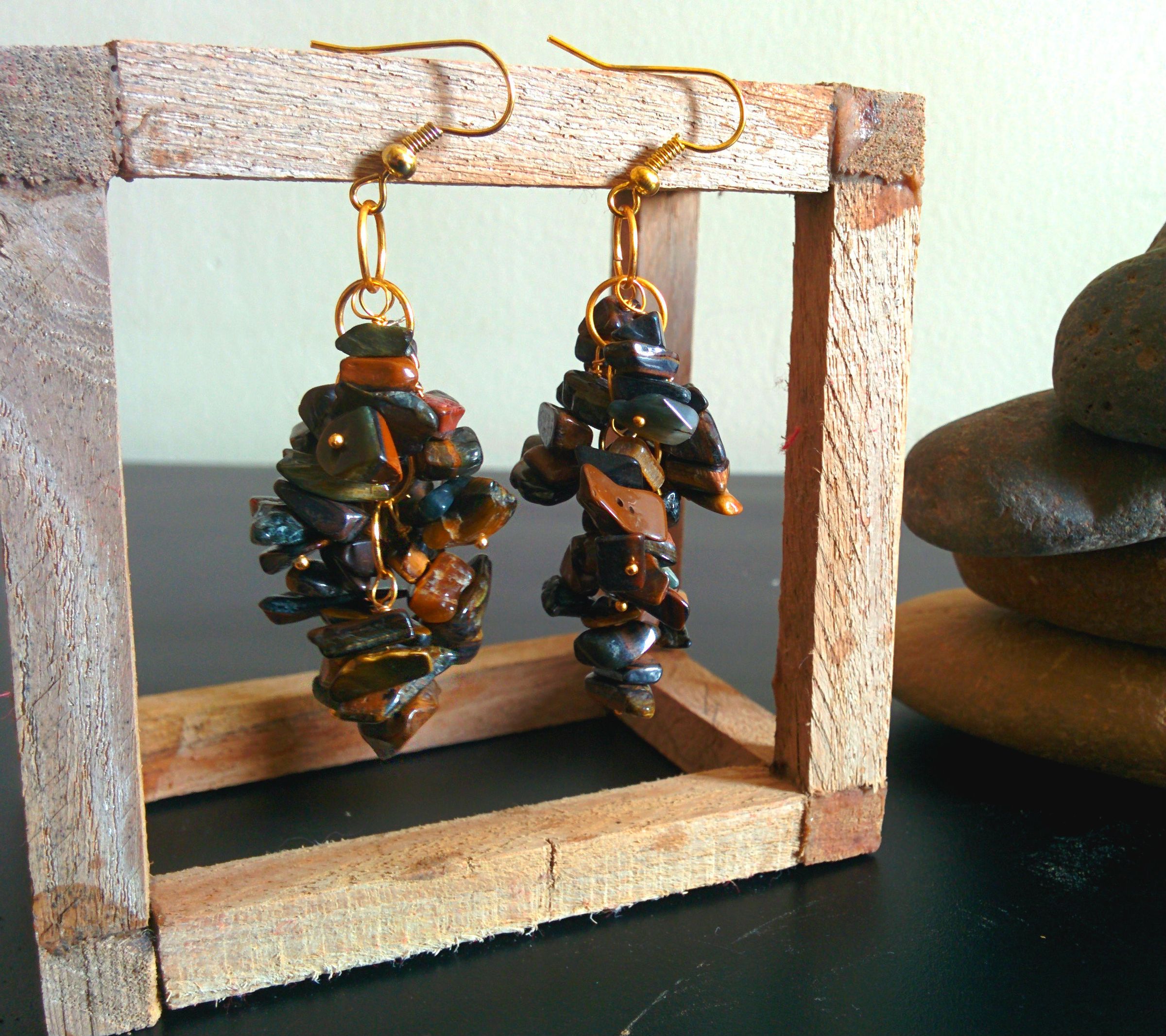 How to Create Stone Chips Cluster Earrings : 3 Steps (with Pictures ...