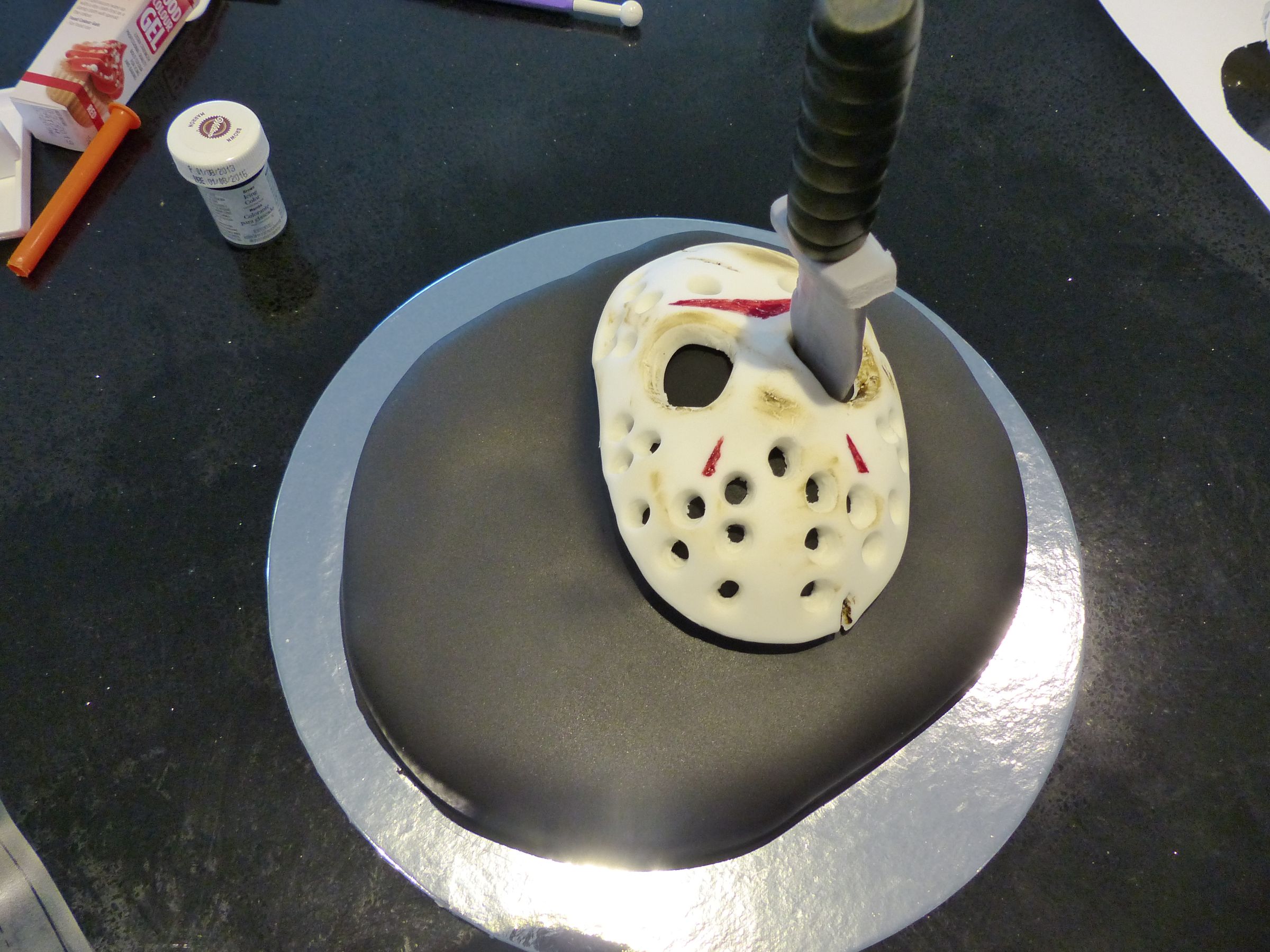 Jason Vorhees (Friday the 13th Hockey Mask) Cake : 7 Steps (with ...